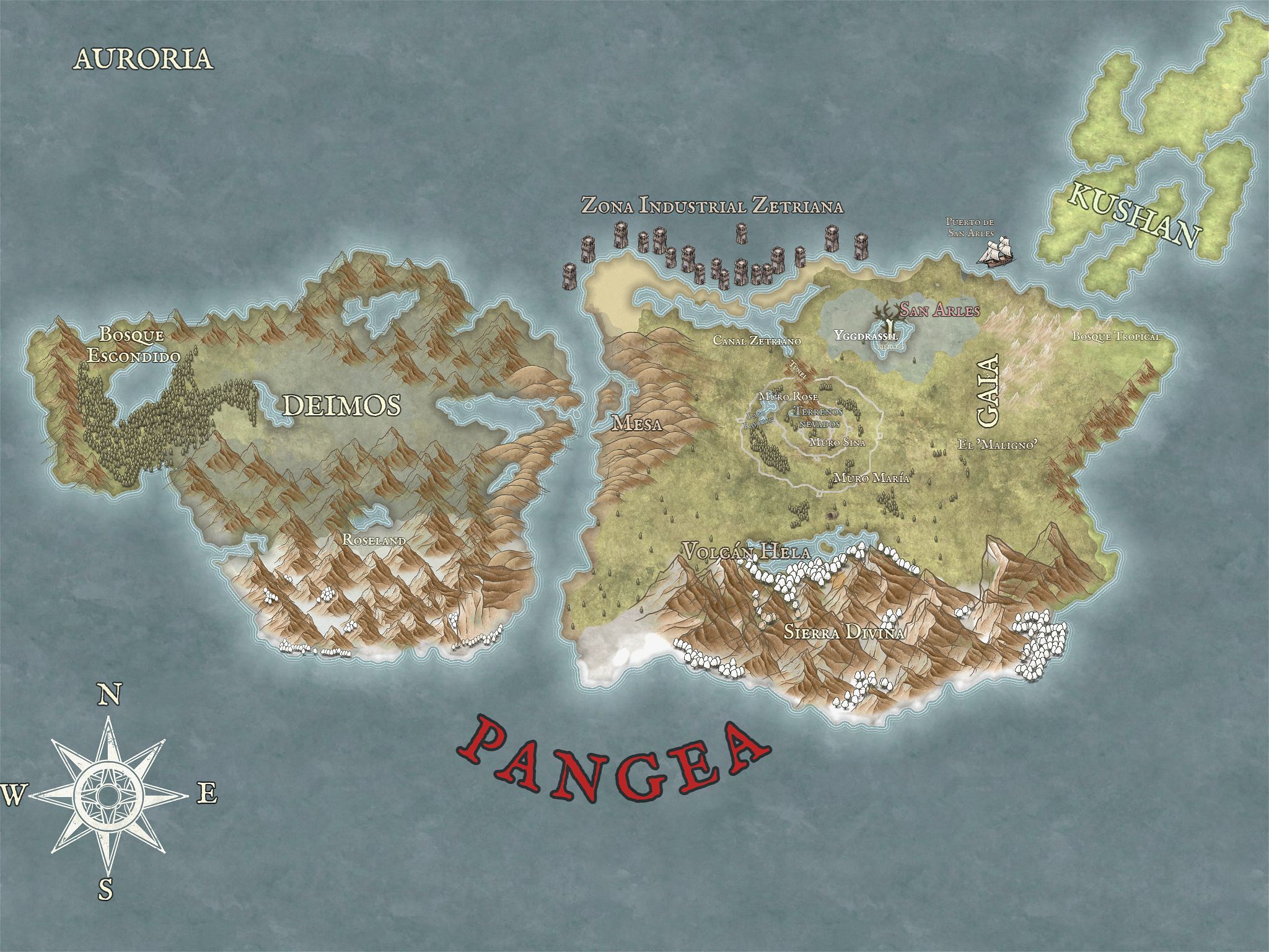 PANGEA ETHEREAL | Inkarnate - Create Fantasy Maps Online