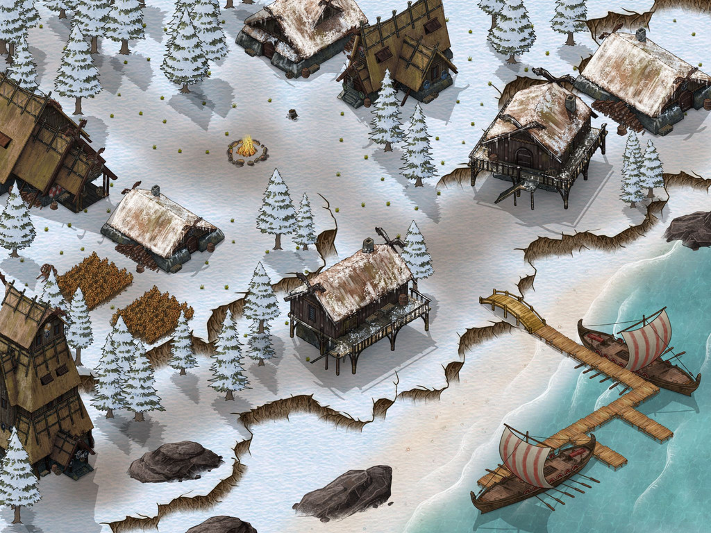 Coastal Winter Village | Inkarnate - Create Fantasy Maps Online
