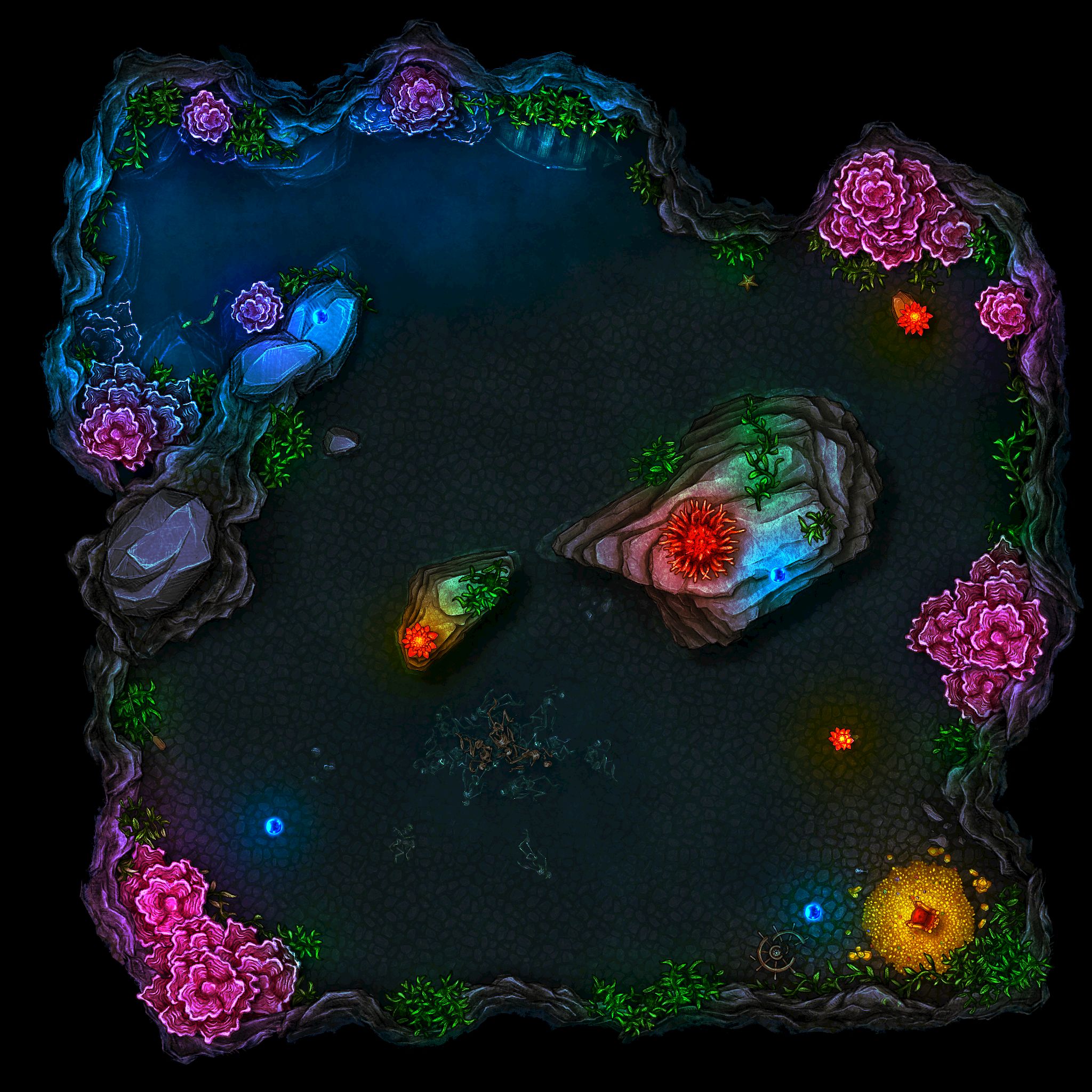 Underwater Cavern | Inkarnate - Create Fantasy Maps Online