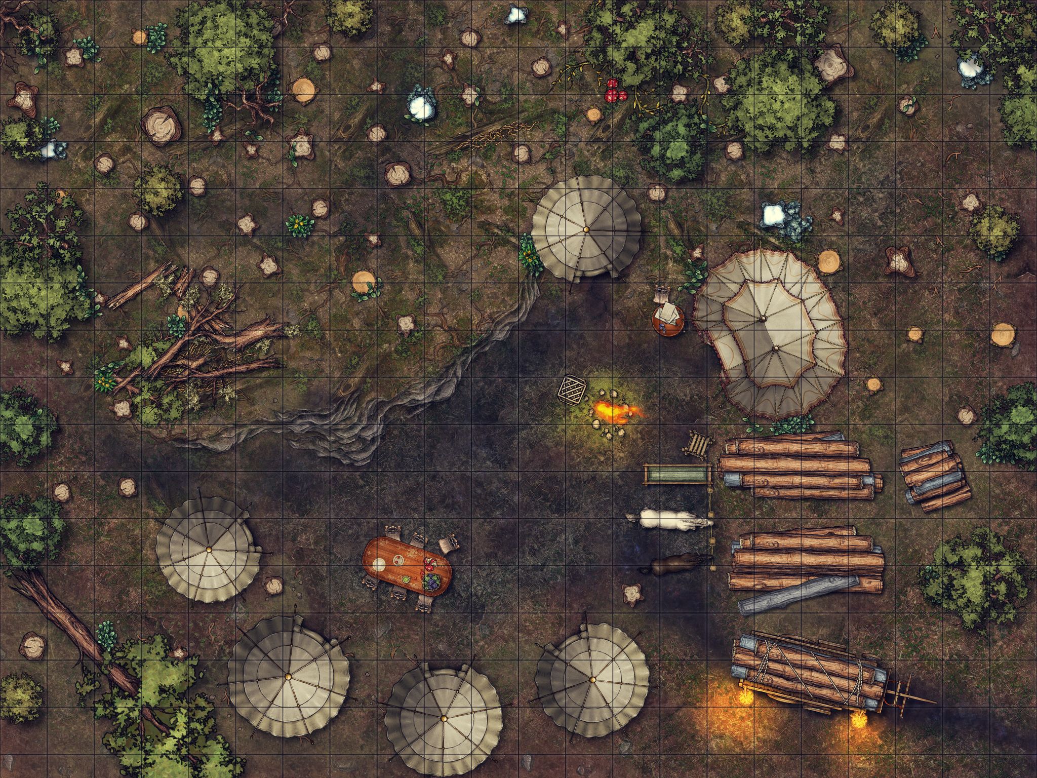 Elven Forestry Camp | Inkarnate - Create Fantasy Maps Online