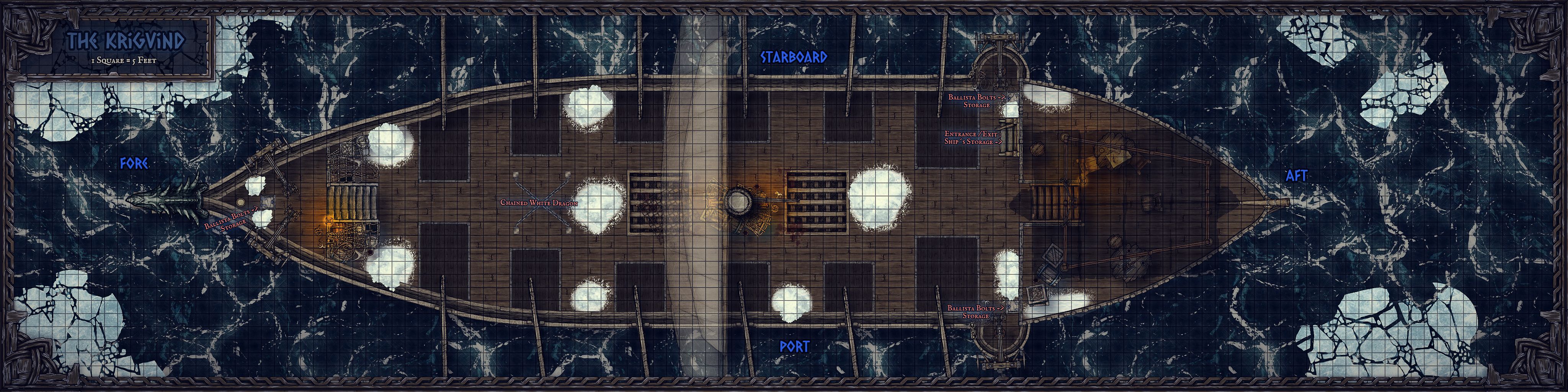 Frost Giant Ship (Krigsvind) 120x30 | Inkarnate - Create Fantasy Maps ...
