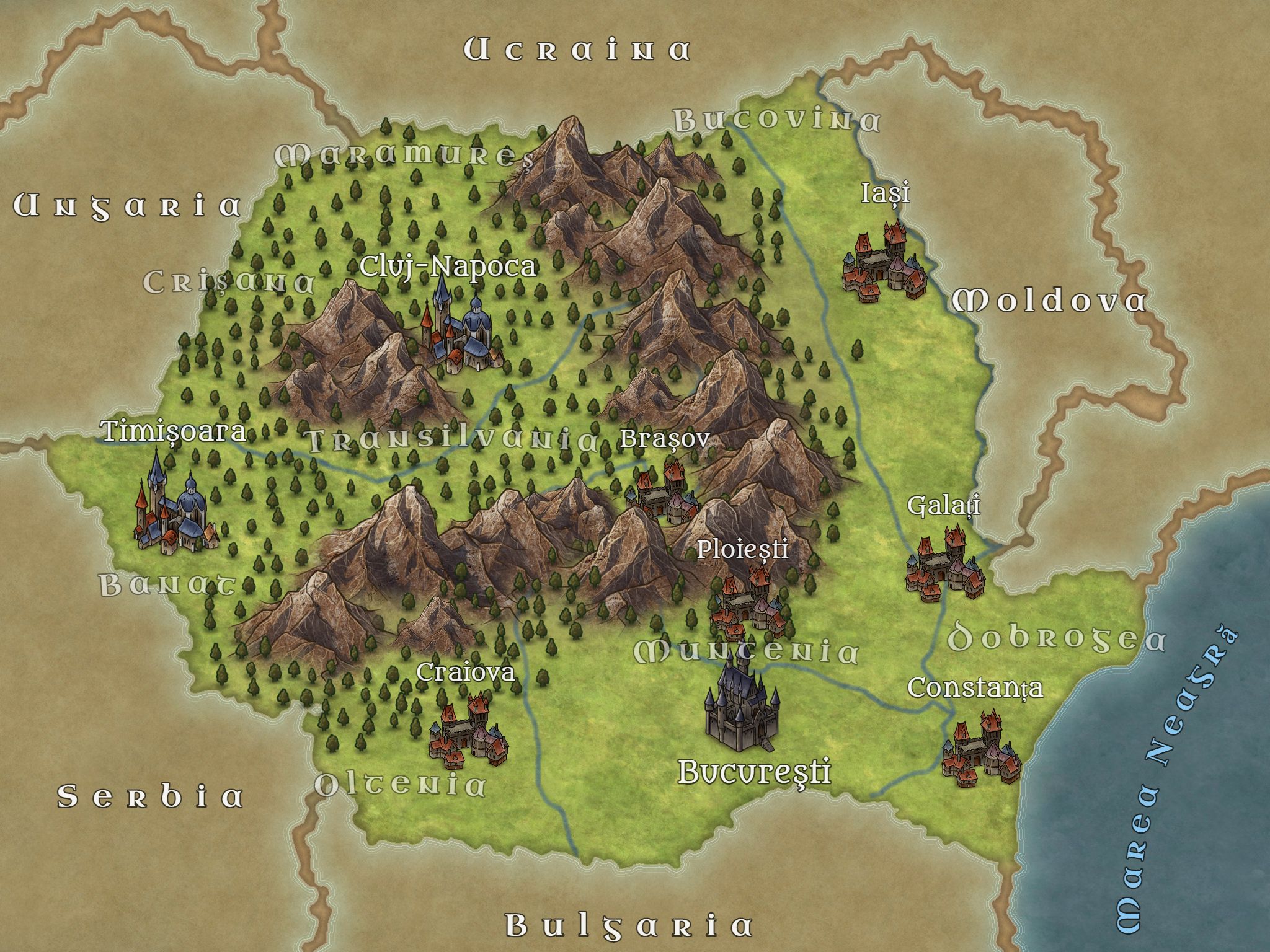 Romania | Inkarnate - Create Fantasy Maps Online