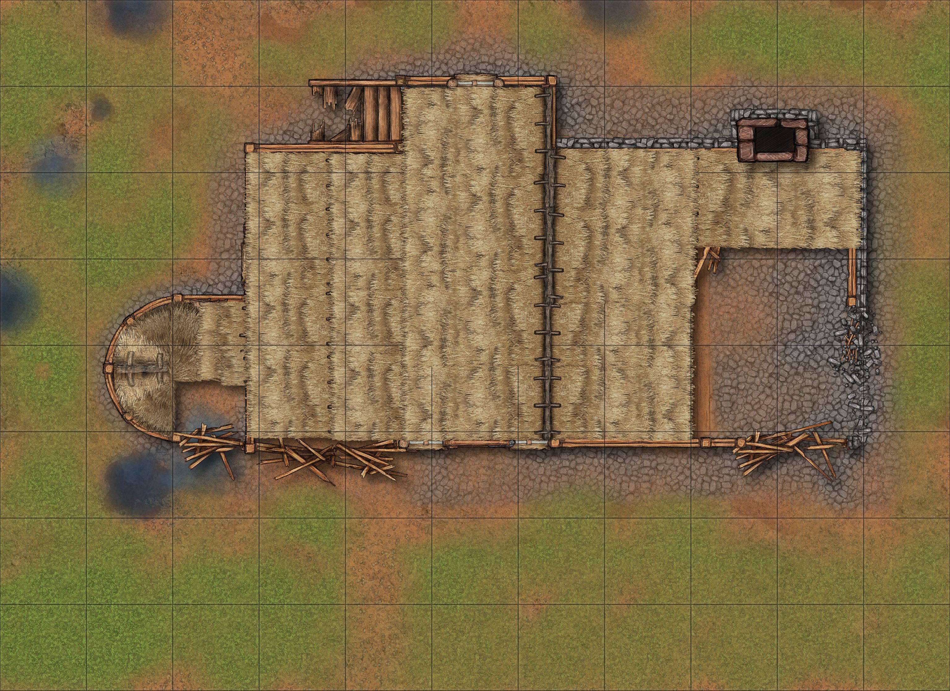 Ruined Farmhouse roof | Inkarnate - Create Fantasy Maps Online