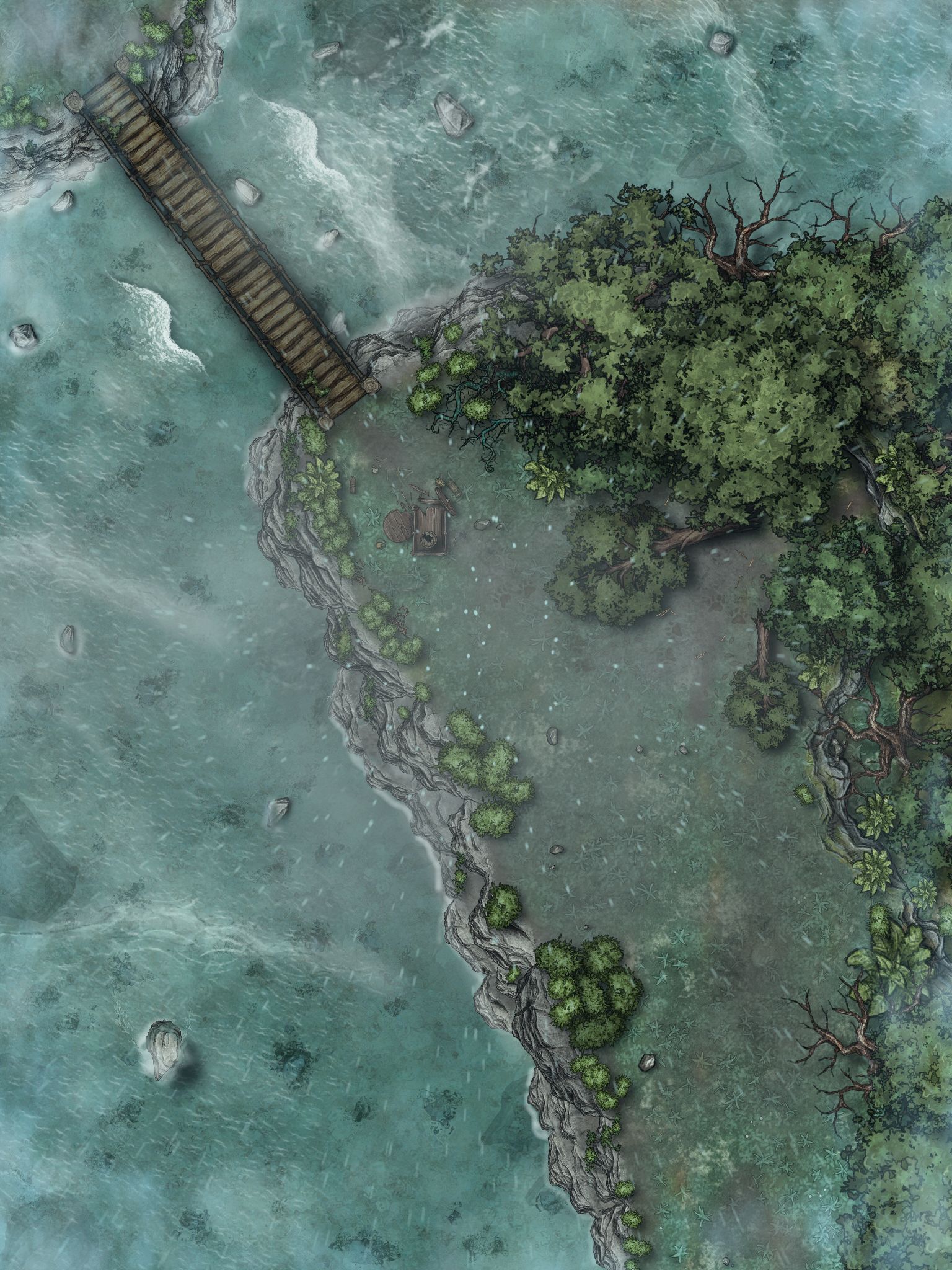 Cliff on river | Inkarnate - Create Fantasy Maps Online