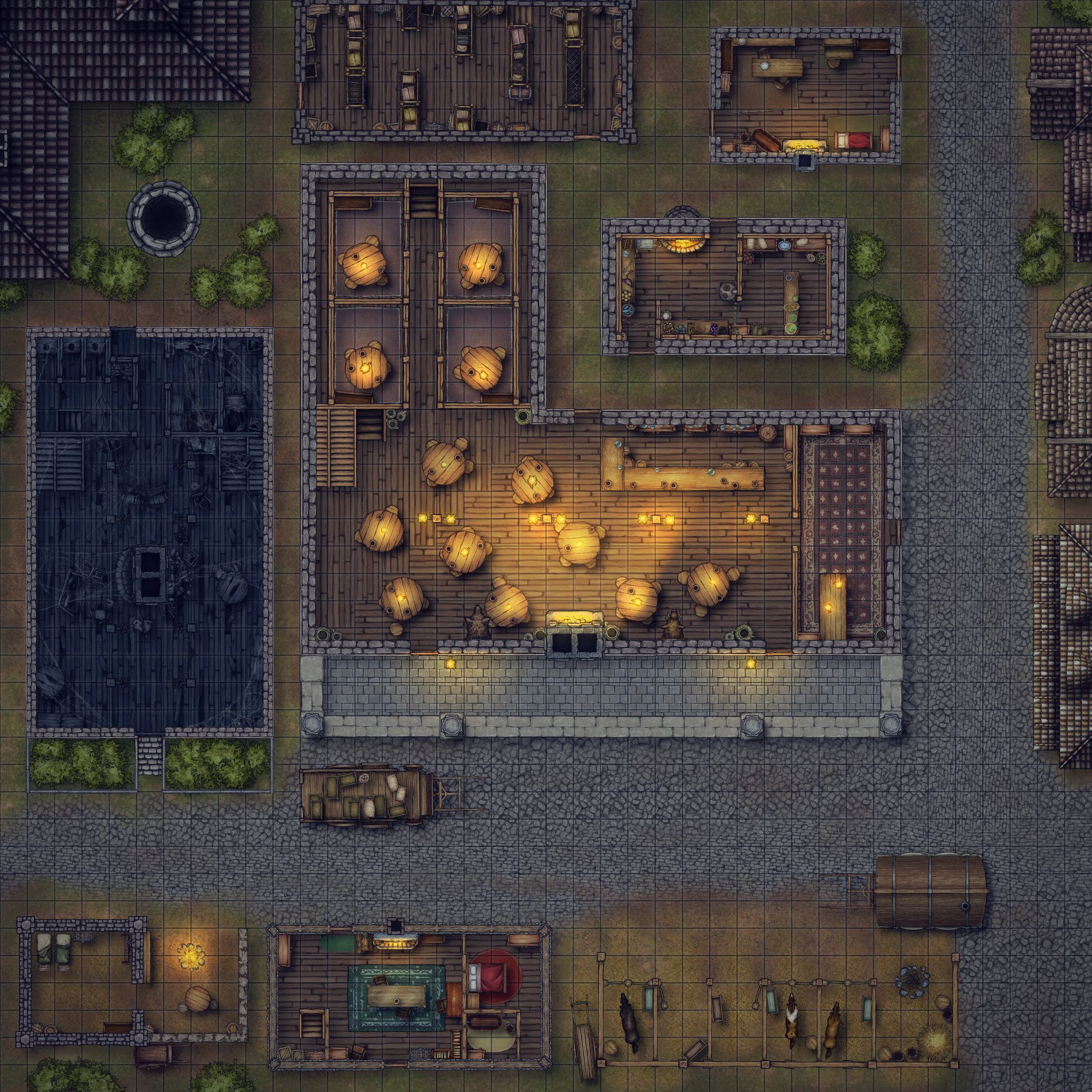 Red Sheaf Inn & Surroundings - Ground Floor | Inkarnate - Create ...