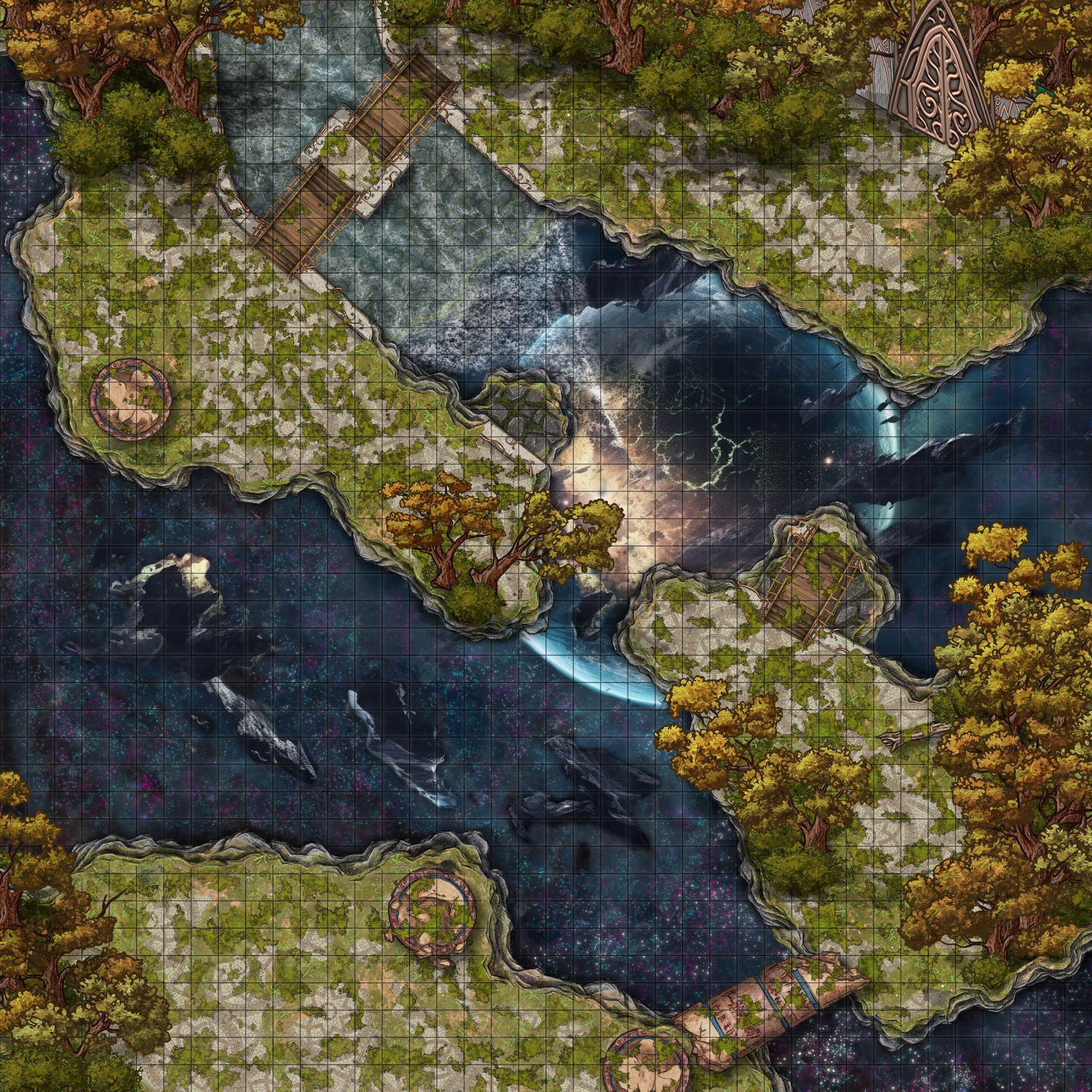 Temple over Shattered World | Inkarnate - Create Fantasy Maps Online