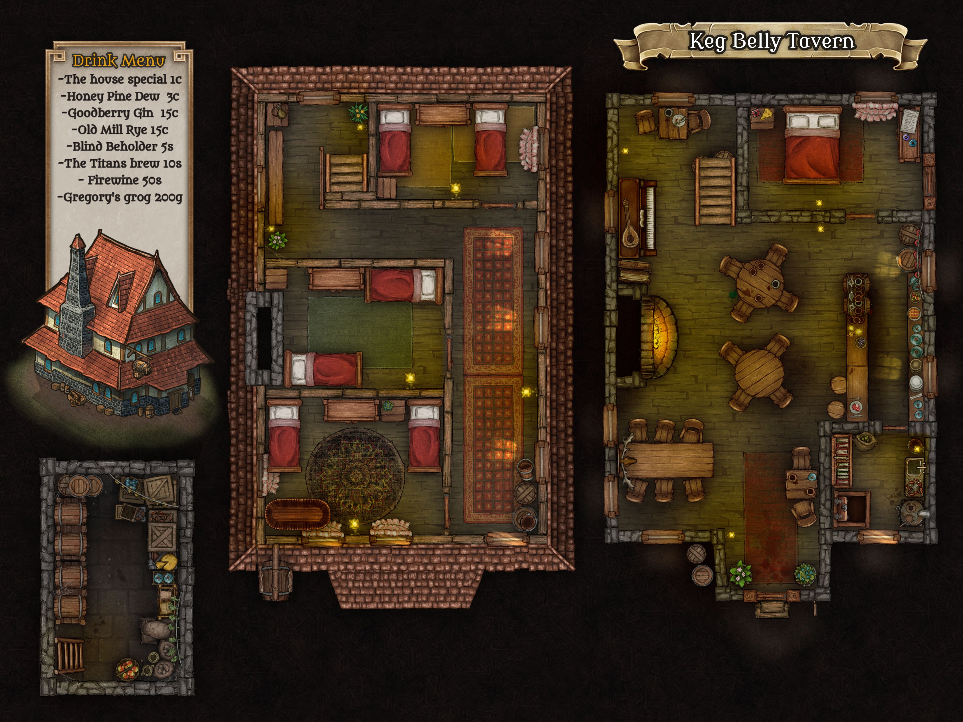 Full Keg Tavern | Inkarnate - Create Fantasy Maps Online