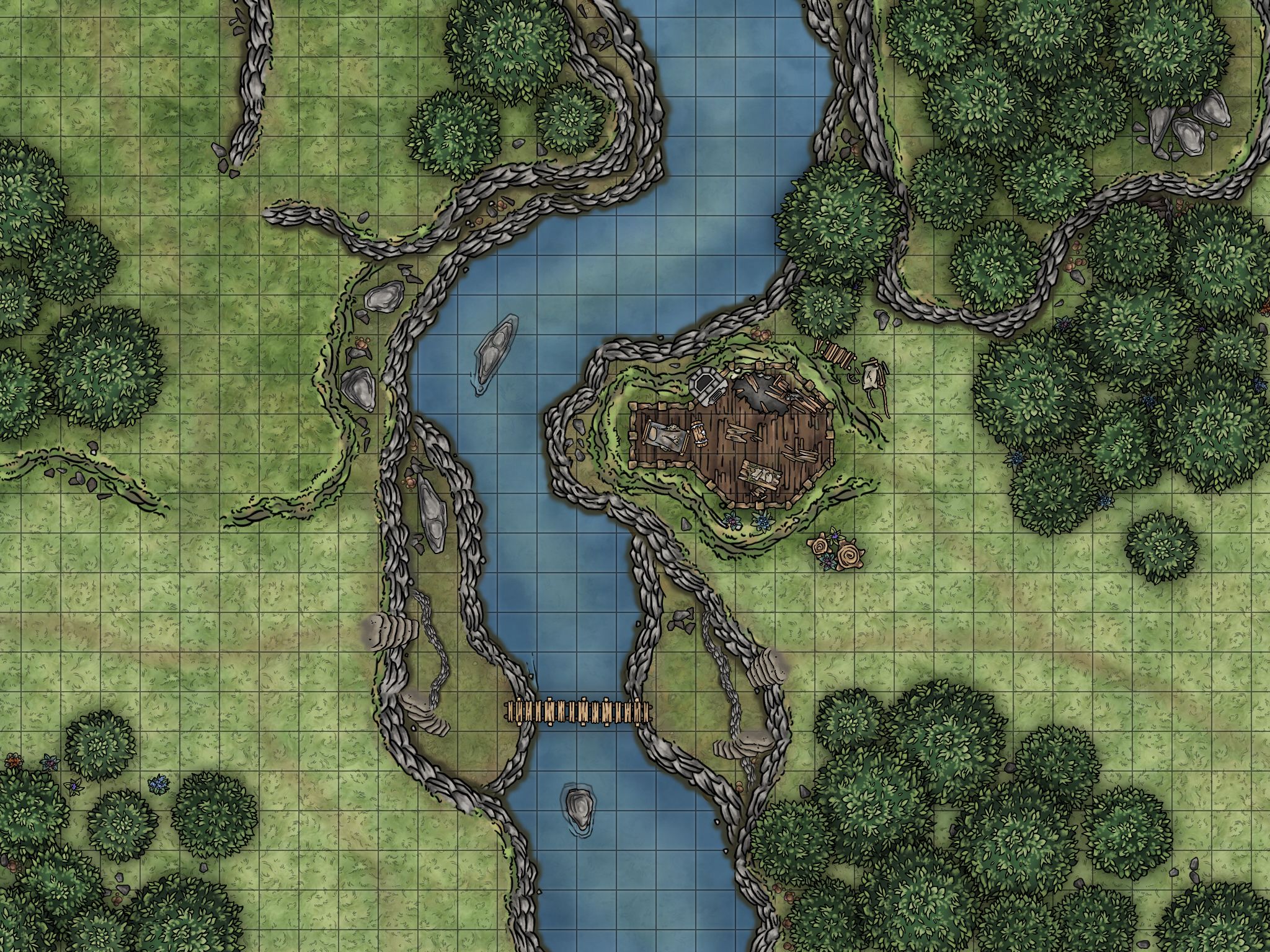 Over the river - Random Encounter | Inkarnate - Create Fantasy Maps Online