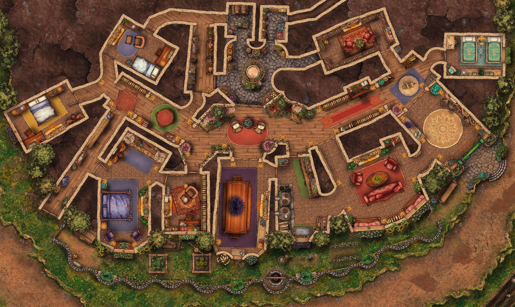 Halfling Hill House / Hobbit Hole / Bed and Breakfast / B&B for D&D ...