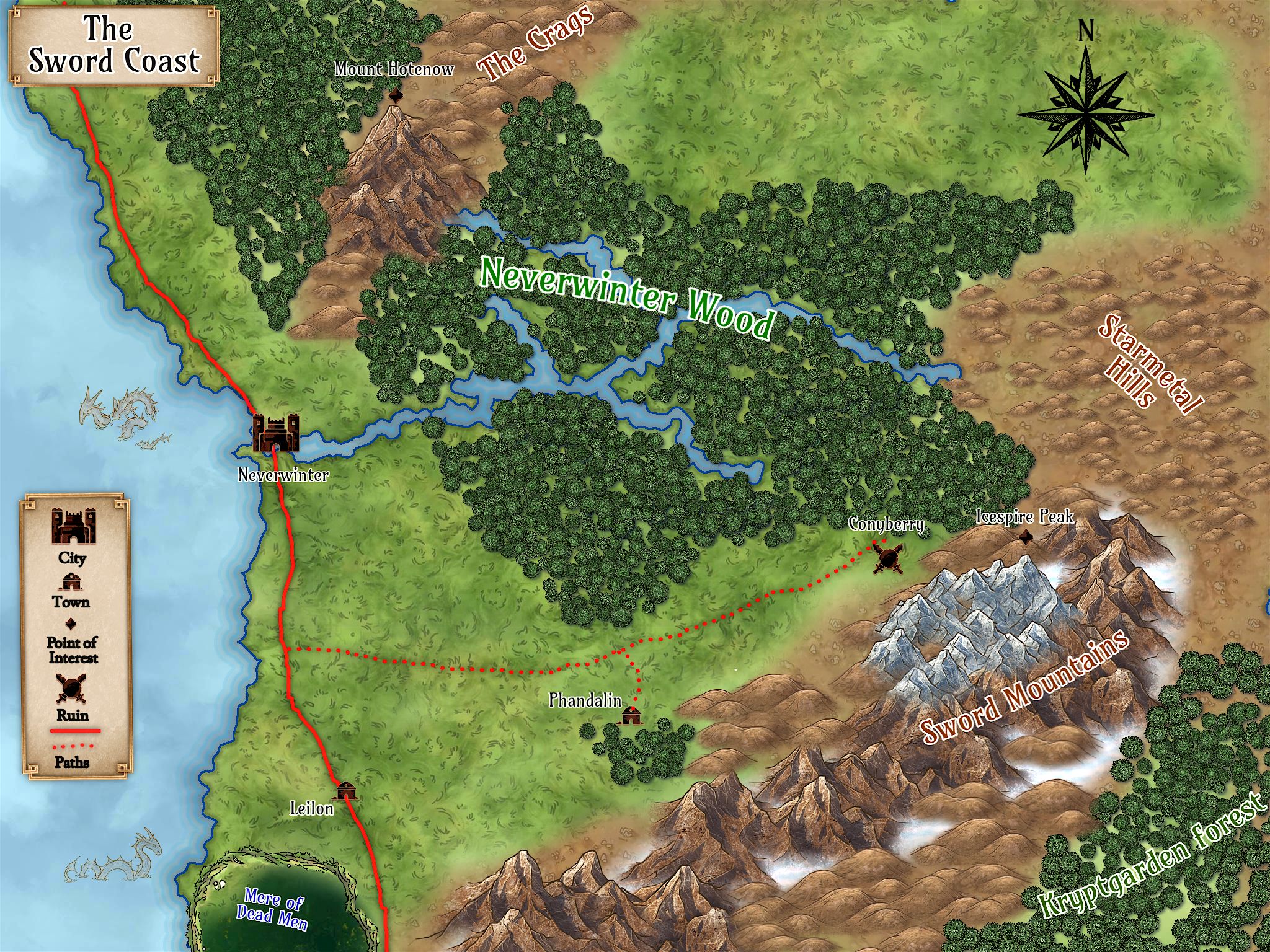 Sword Coast | Inkarnate - Create Fantasy Maps Online