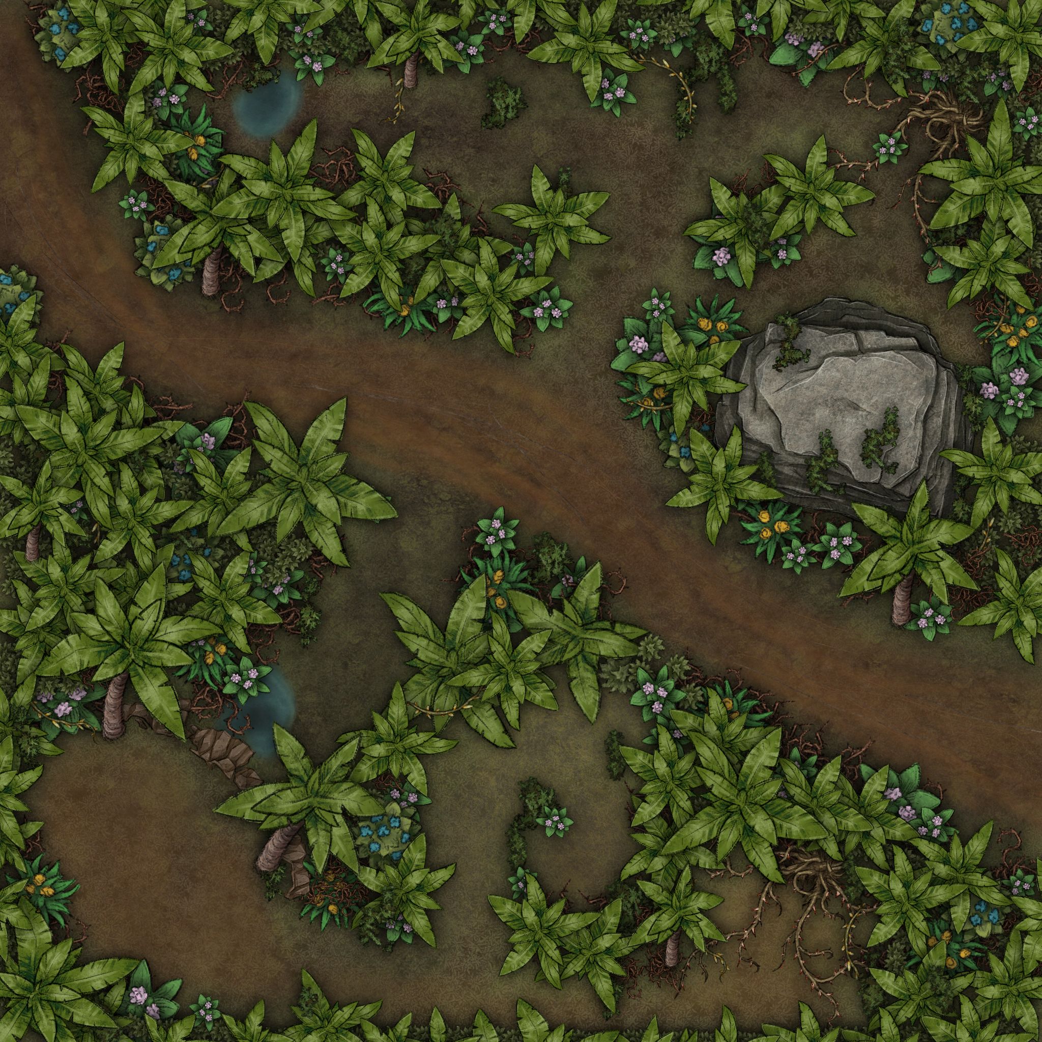 jungle path ambush | Inkarnate - Create Fantasy Maps Online