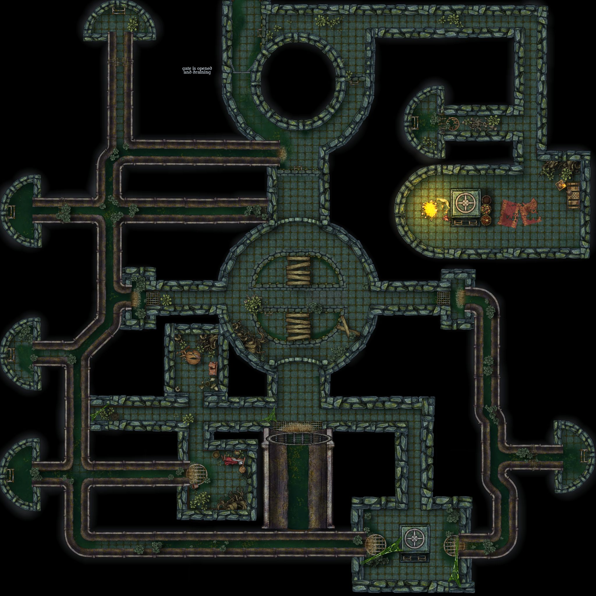 Sewers (Drained) | Inkarnate - Create Fantasy Maps Online