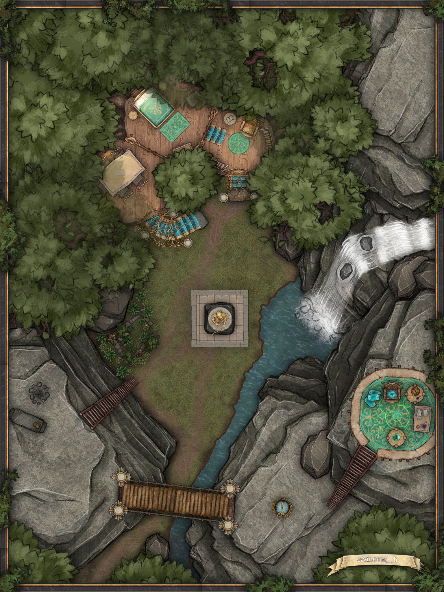 Elven Wizard Forest Sanctuary | Inkarnate - Create Fantasy Maps Online