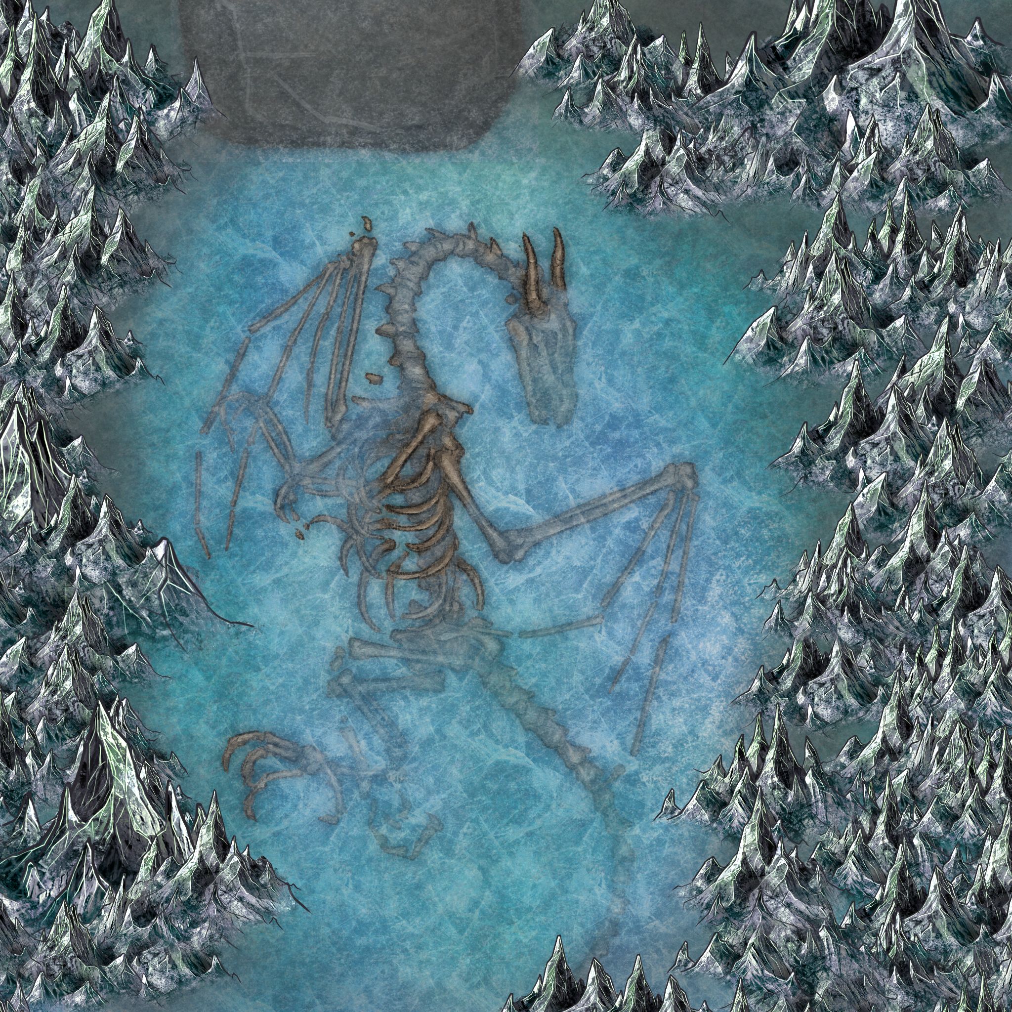 Dragon in the Ice | Inkarnate - Create Fantasy Maps Online