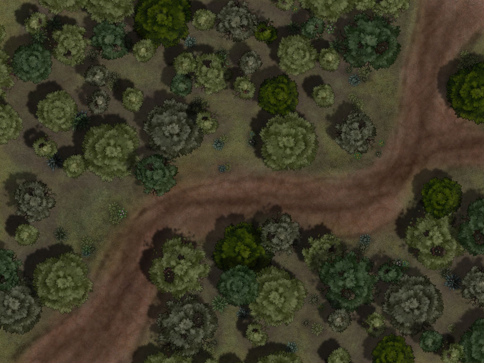 Forest Path Fork- Day | Inkarnate - Create Fantasy Maps Online