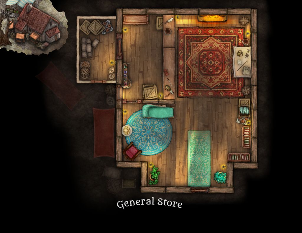 The Sunless Citadel - Oakhurst General Store | Inkarnate - Create ...