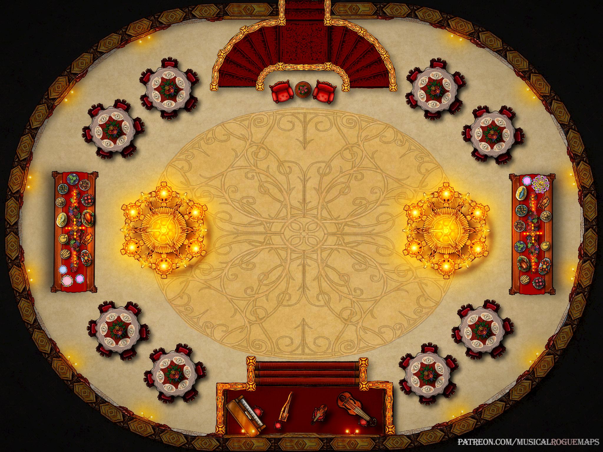 Rose Ballroom | Inkarnate - Create Fantasy Maps Online