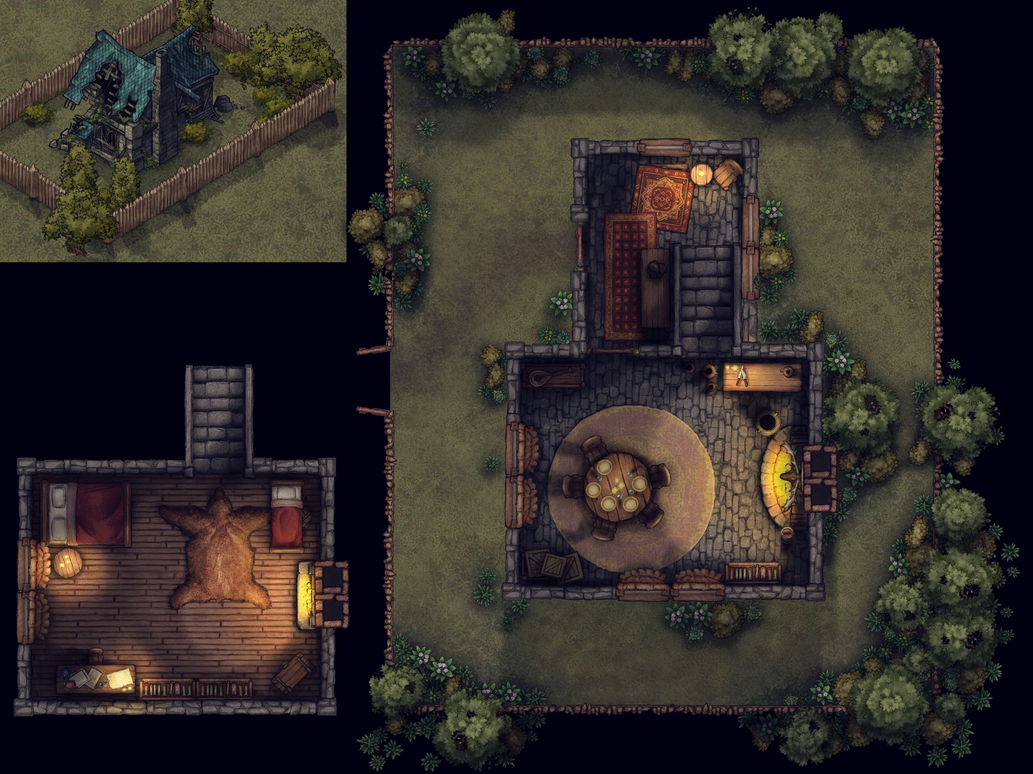 Zombie Attack (Undamaged) (Shaded) | Inkarnate - Create Fantasy Maps Online