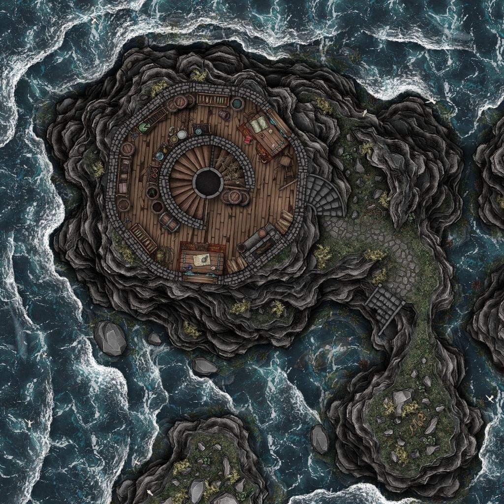 Abandoned Lighthouse Ground Floor | Inkarnate - Create Fantasy Maps Online