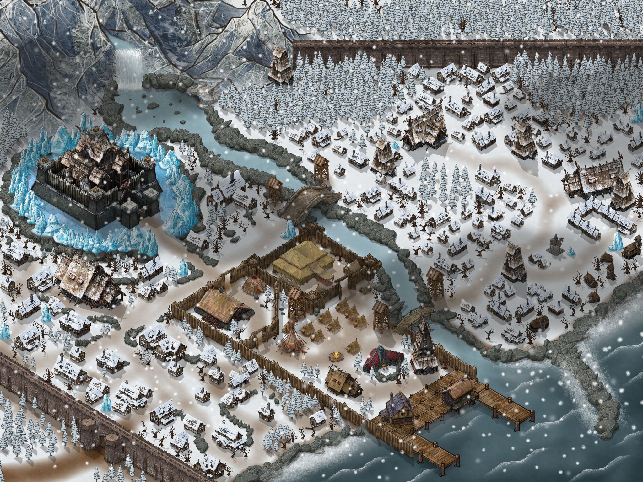 Cidade na neve | Inkarnate - Create Fantasy Maps Online