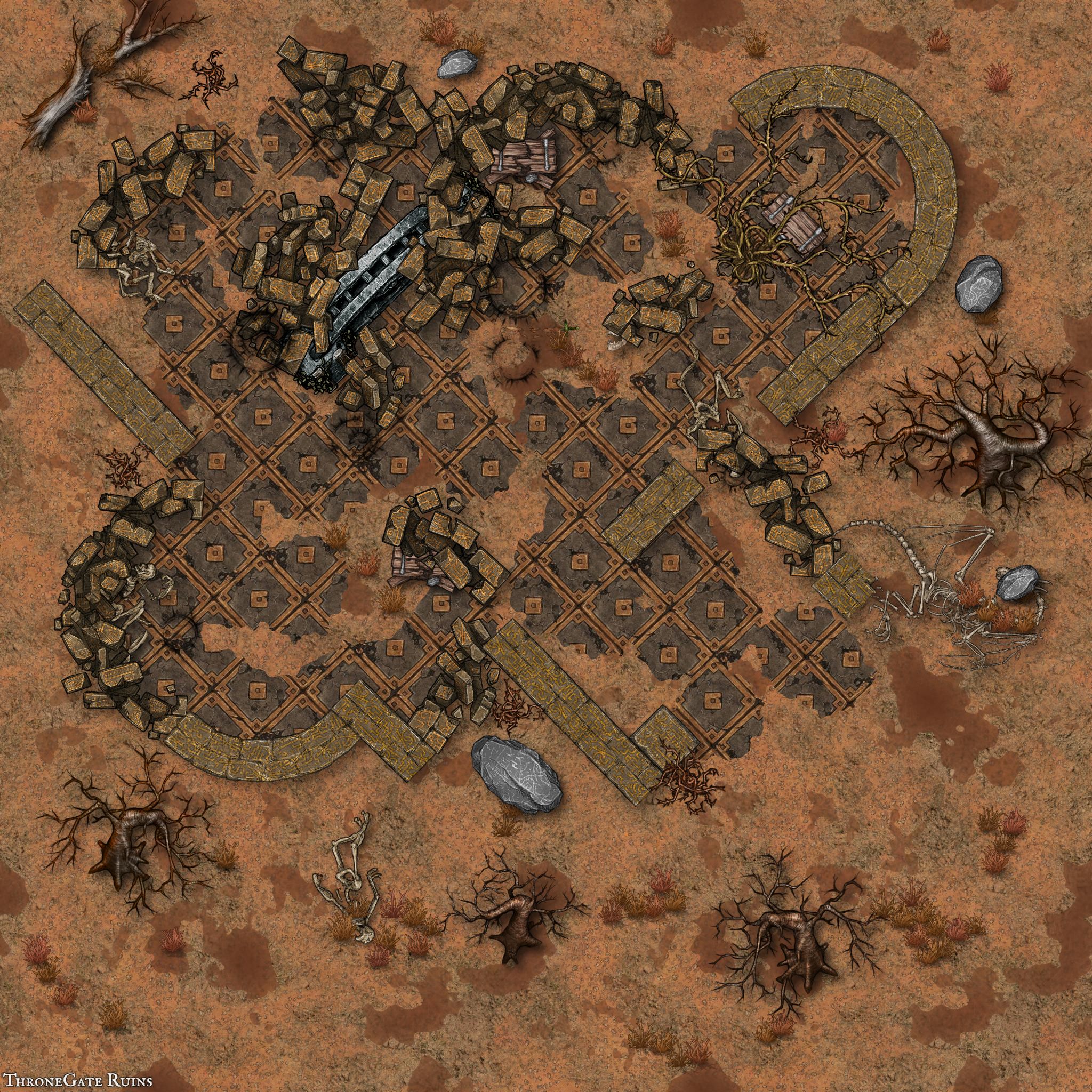 ThroneGate Ruins - Updated Grasses | Inkarnate - Create Fantasy Maps Online