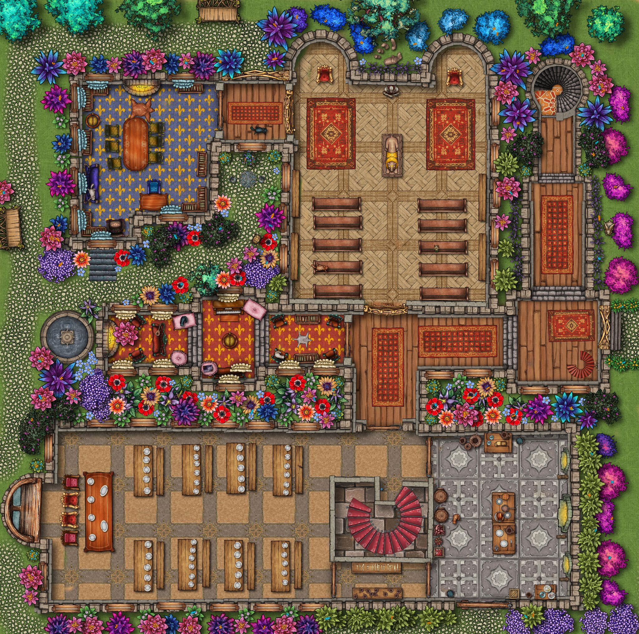 CASTLE FIRST FLOOR | Inkarnate - Create Fantasy Maps Online