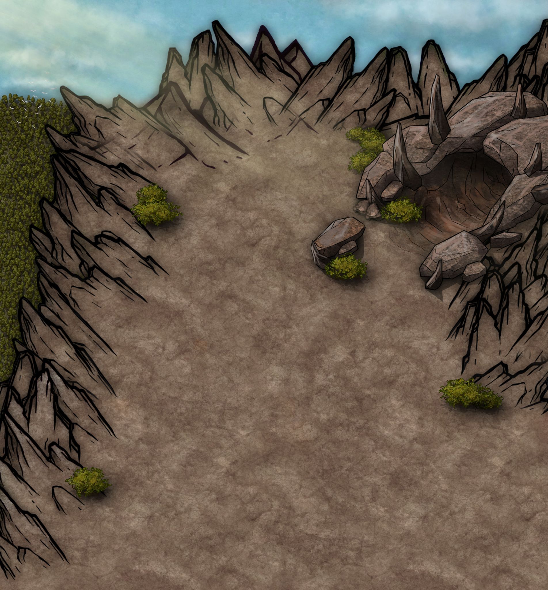 Fight over the mountain | Inkarnate - Create Fantasy Maps Online