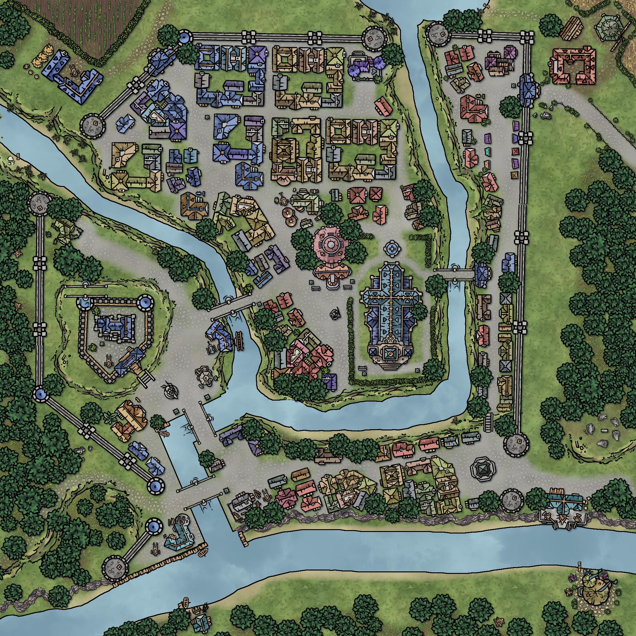 Princess Ryde - unlabelled | Inkarnate - Create Fantasy Maps Online