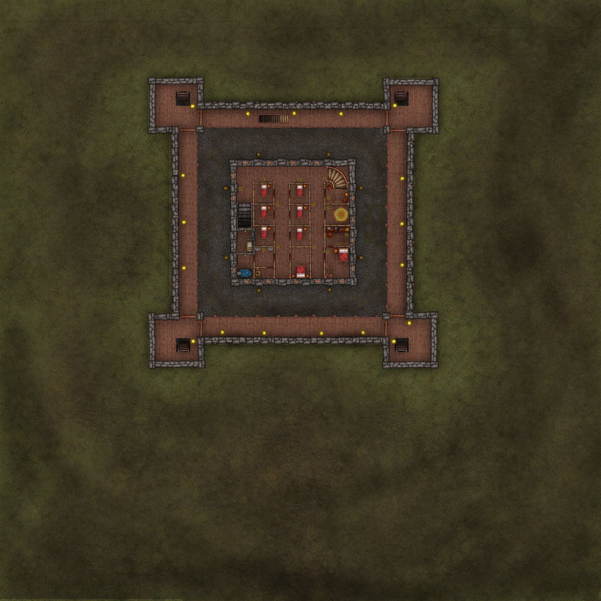 Mighty Fortress level 2 | Inkarnate - Create Fantasy Maps Online