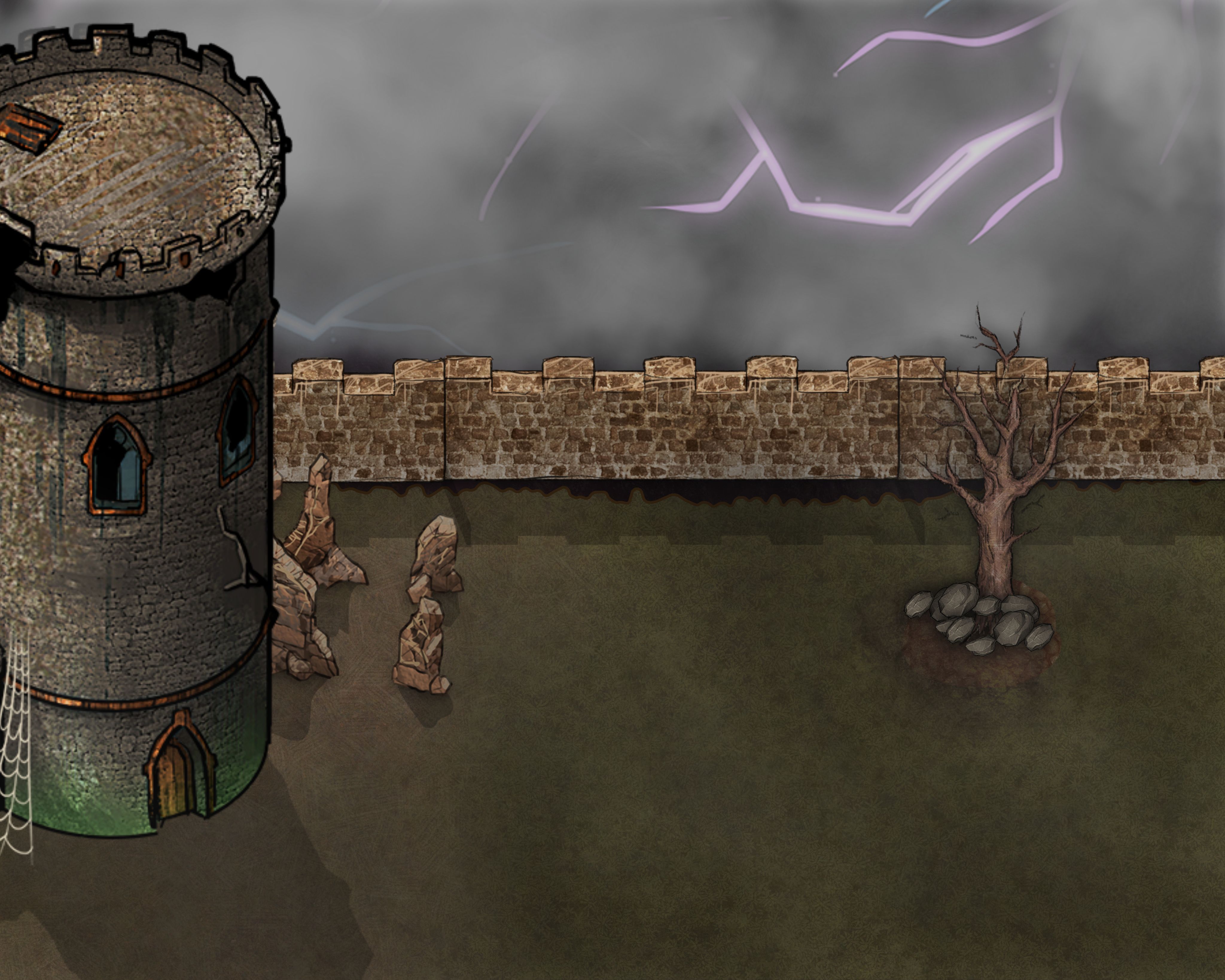 Haunted Tower on a Stormy Night | Inkarnate - Create Fantasy Maps Online