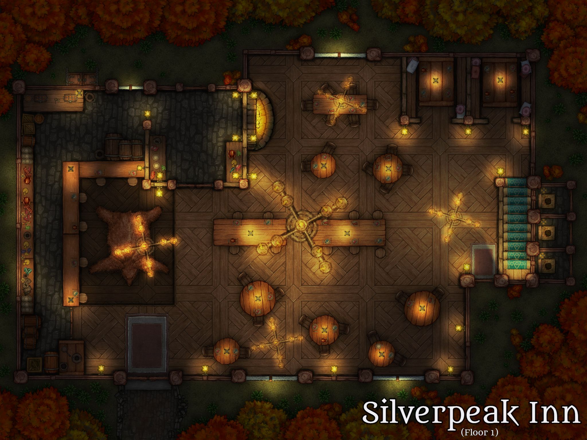 Silverpeak Inn (floor 1) | Inkarnate - Create Fantasy Maps Online