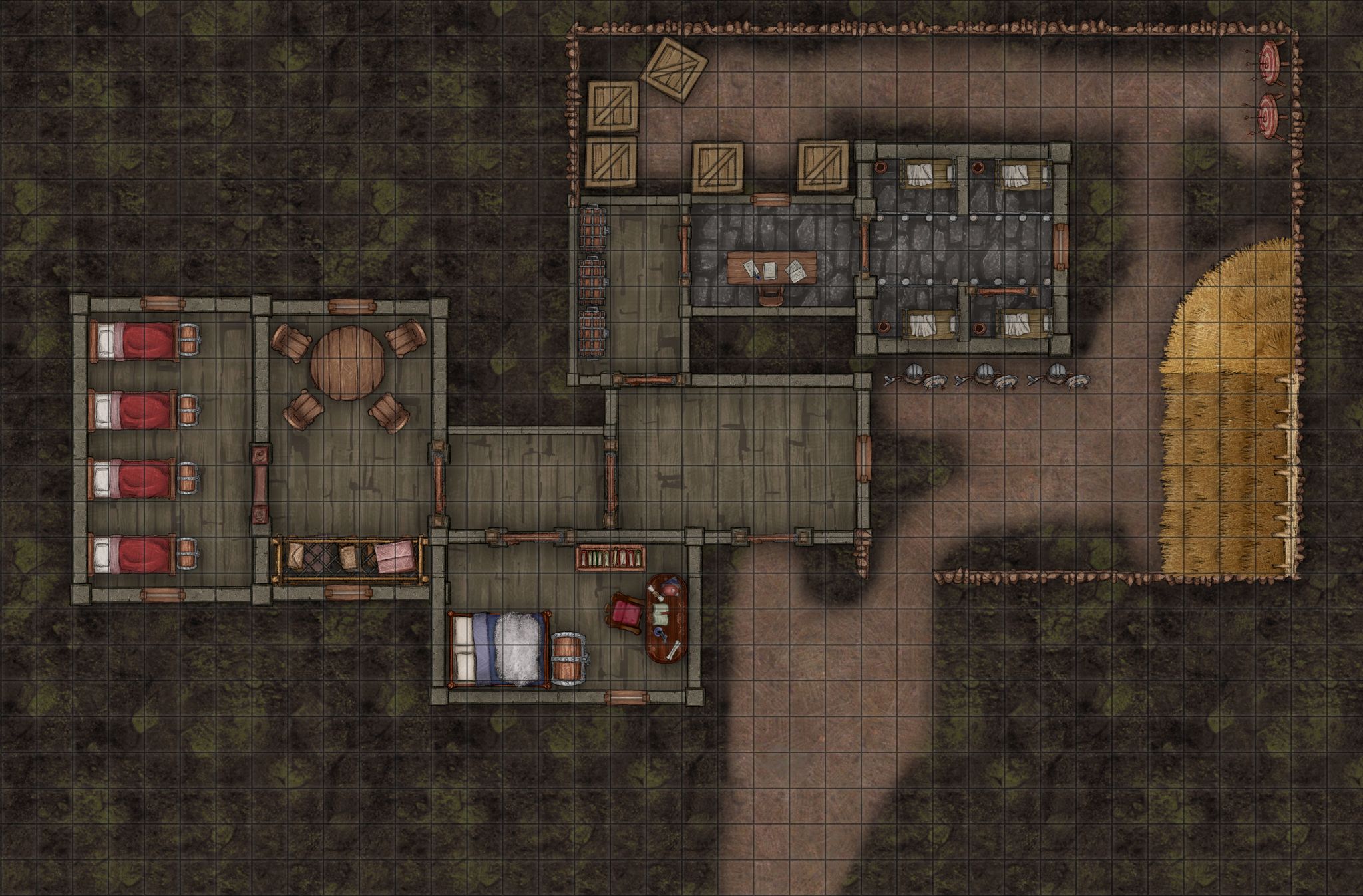 Countryside barracks/prison | Inkarnate - Create Fantasy Maps Online