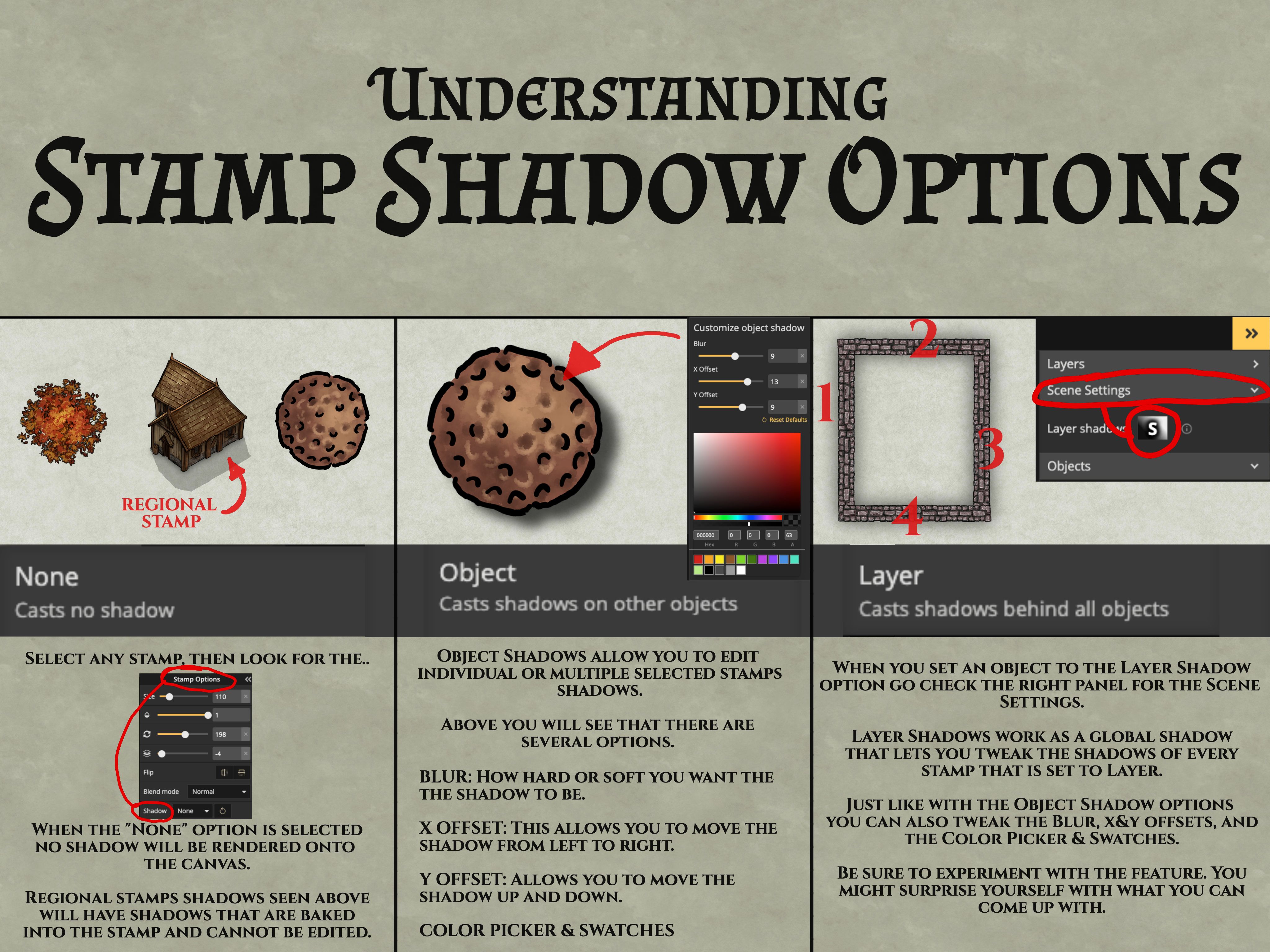 Guide: Understanding Stamp Shadow Options | Inkarnate - Create Fantasy ...