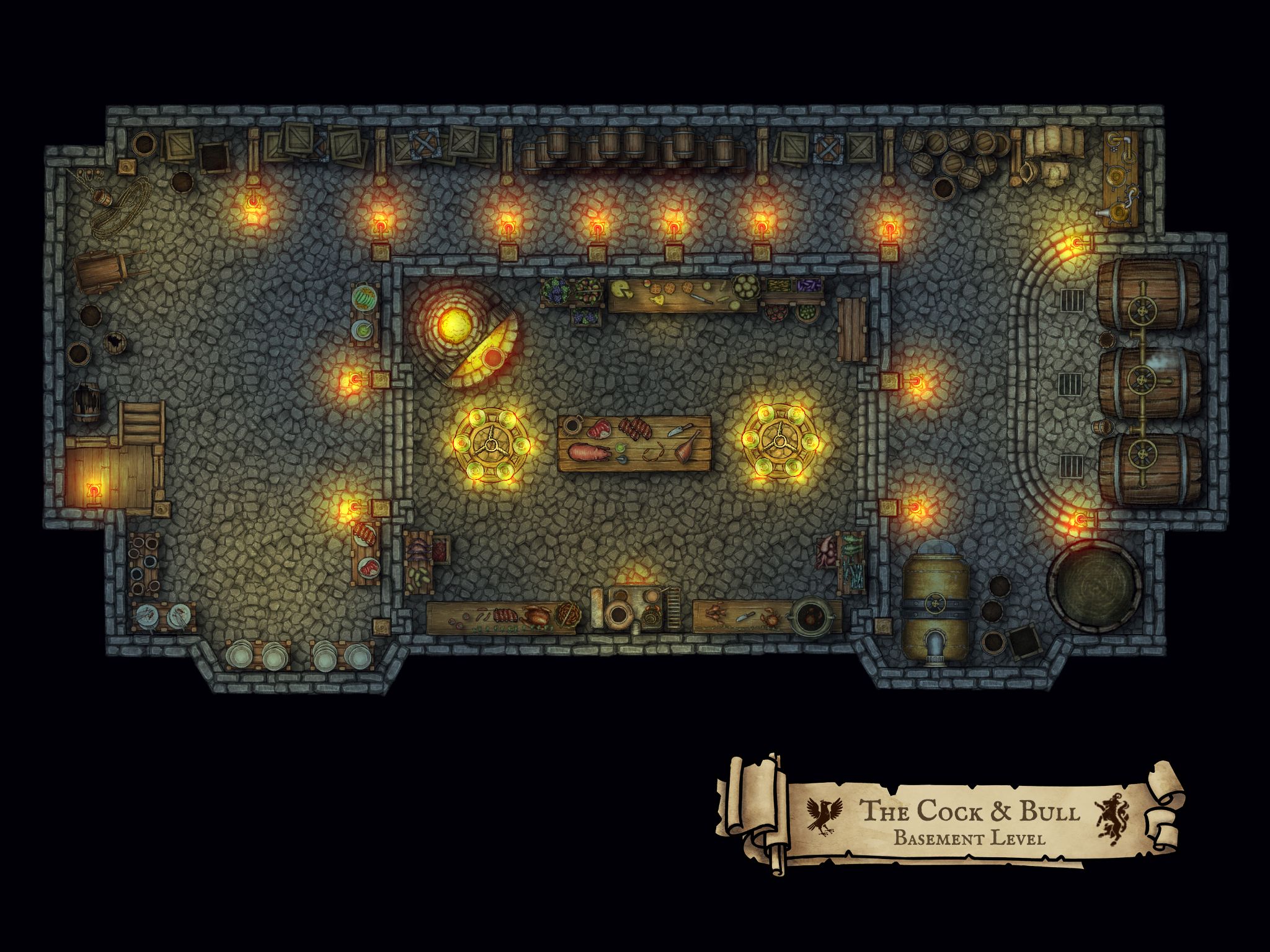 Inn and Dancehall (basement) | Inkarnate - Create Fantasy Maps Online