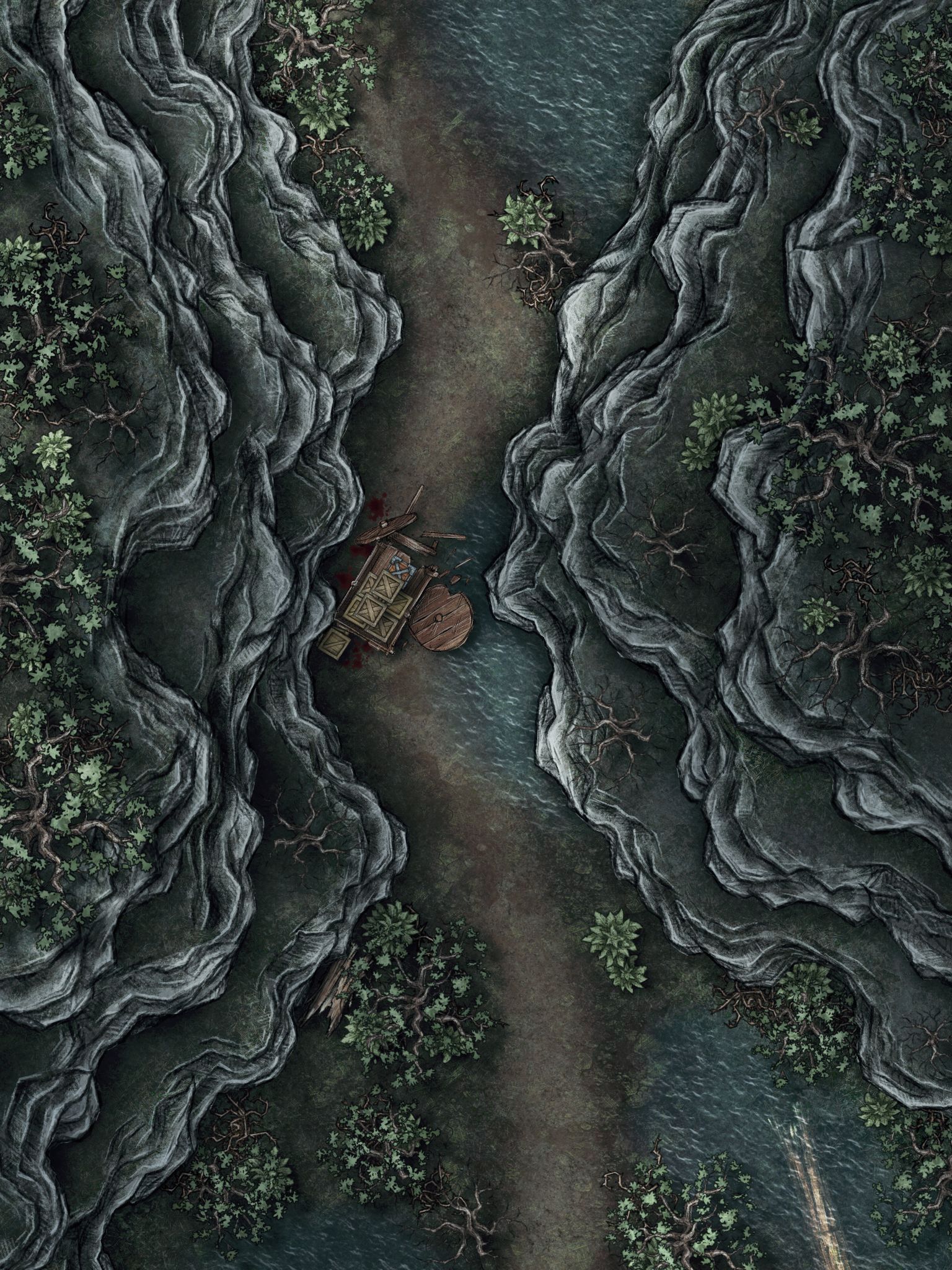 Swamp Outcrops Ambush | Inkarnate - Create Fantasy Maps Online