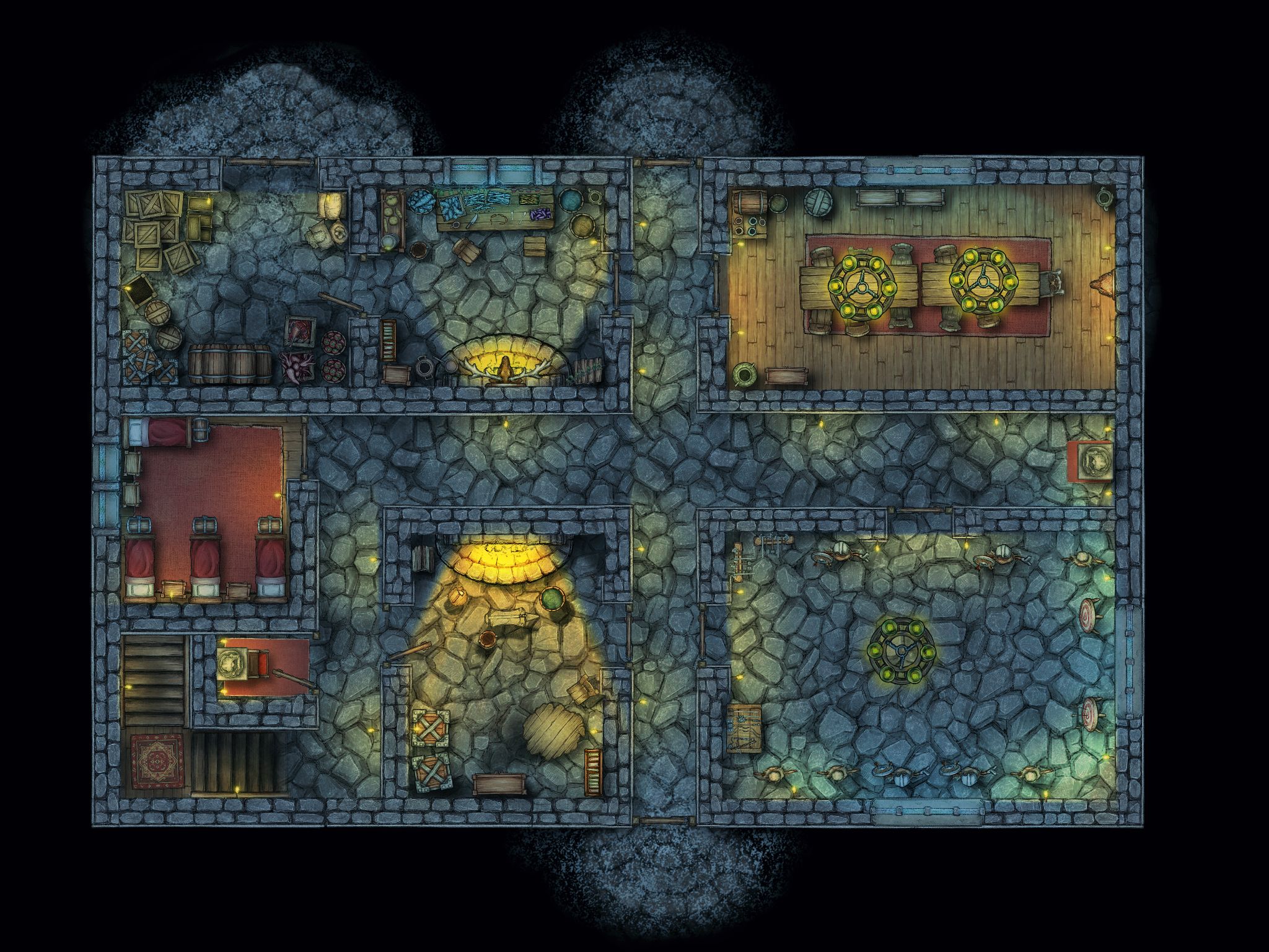 castle of Red Knight (ground floor night) | Inkarnate - Create Fantasy ...