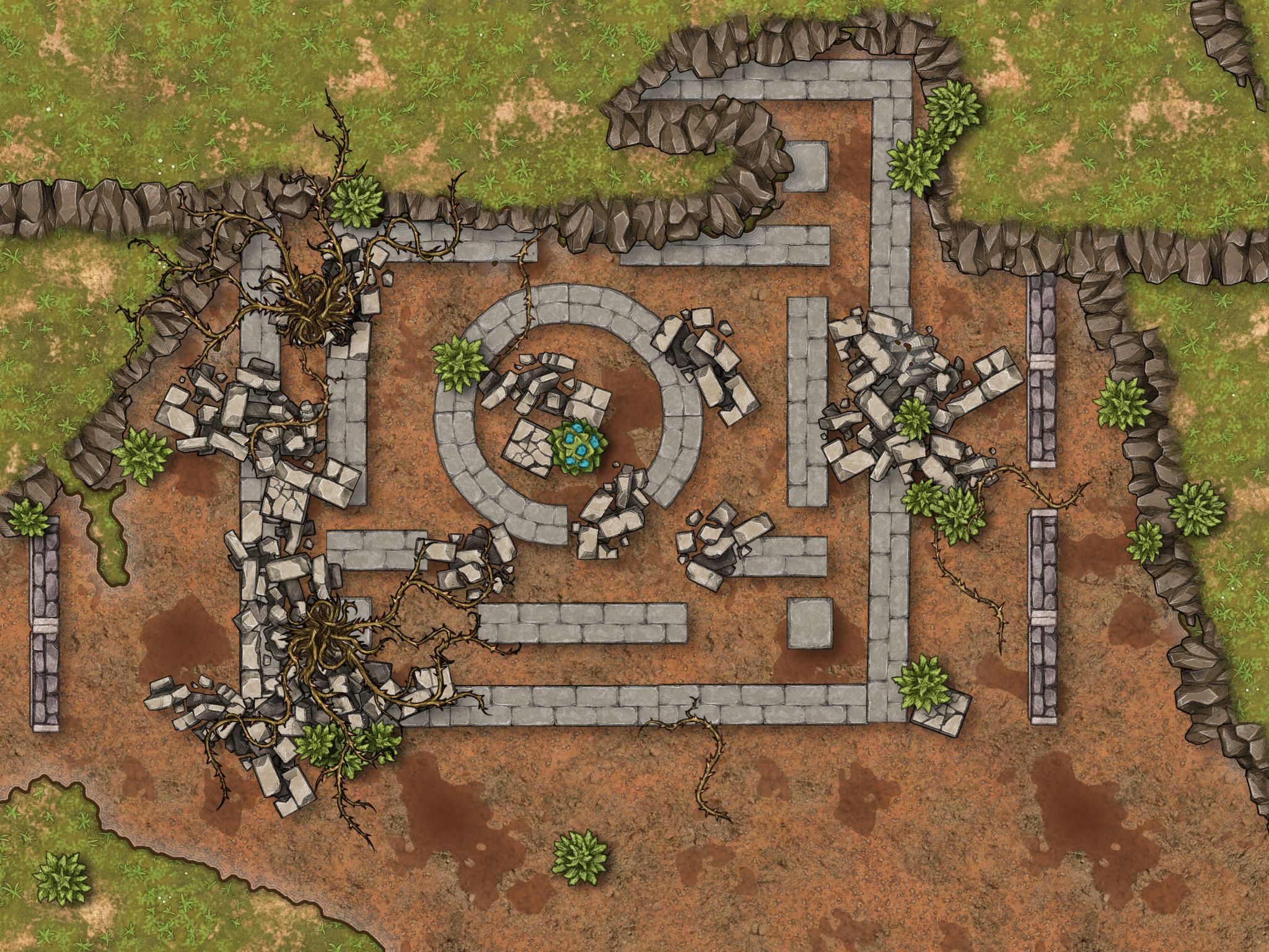 Landslip Ruin | Inkarnate - Create Fantasy Maps Online