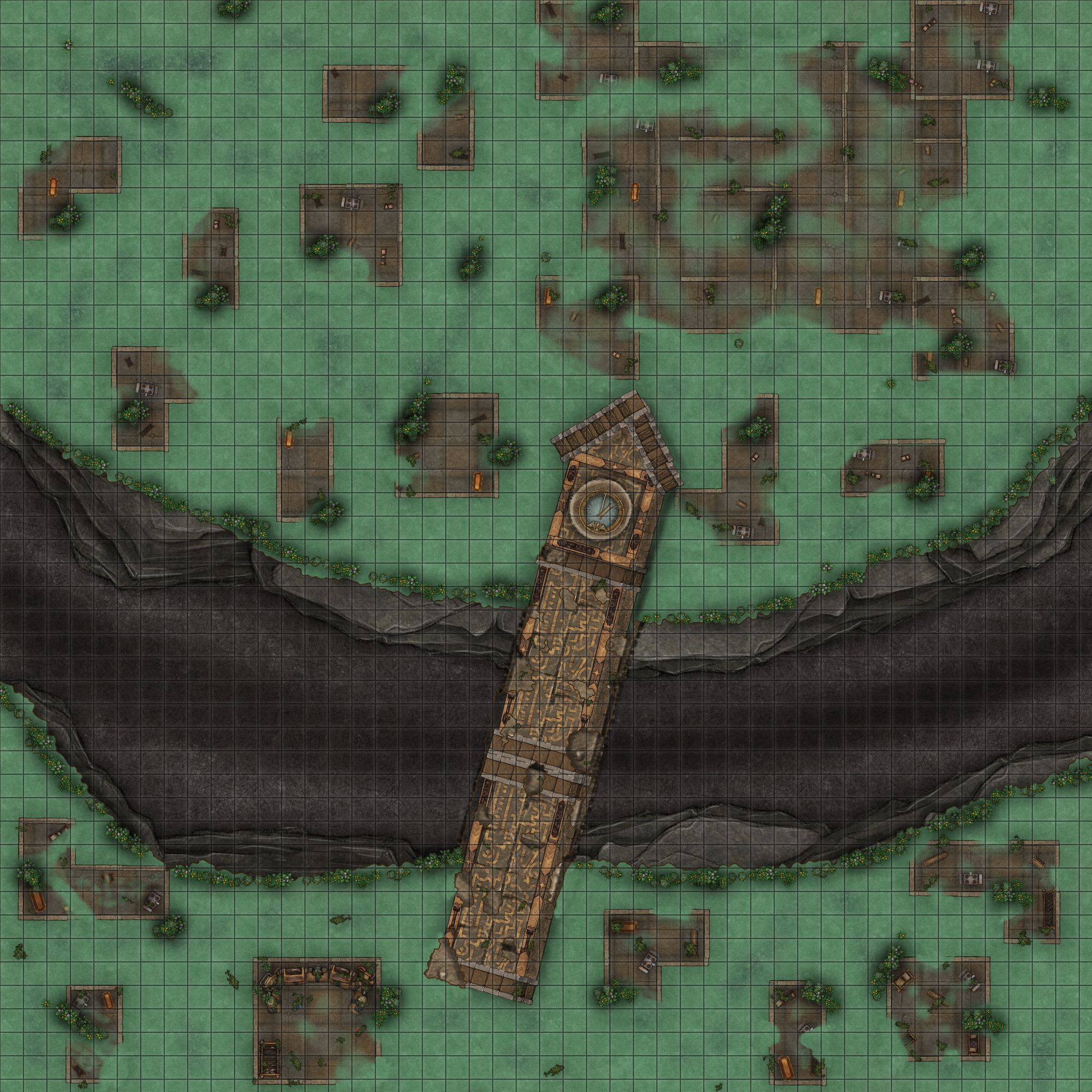 Fallen Clock Tower | Inkarnate - Create Fantasy Maps Online