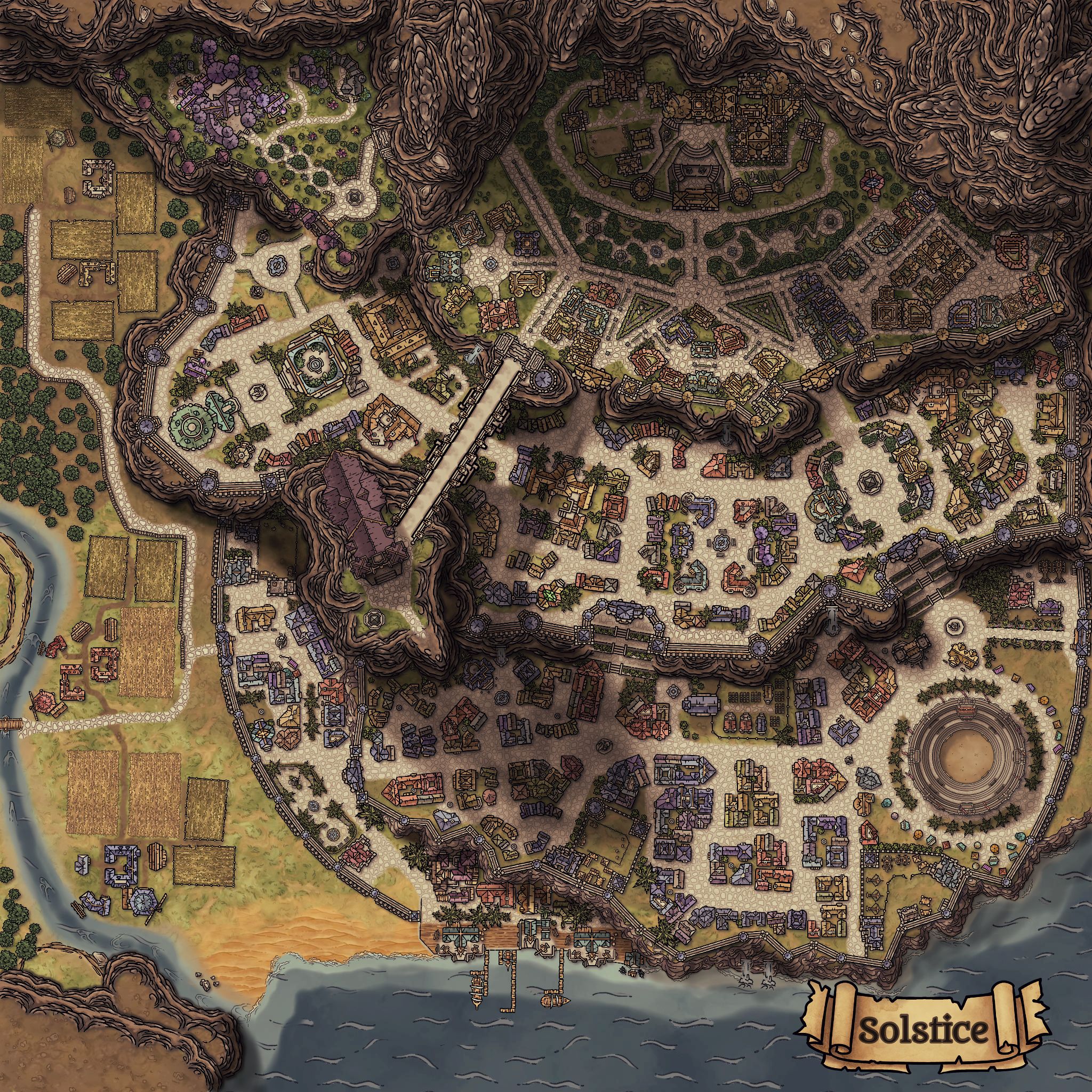 Solstice (Shaded) | Inkarnate - Create Fantasy Maps Online