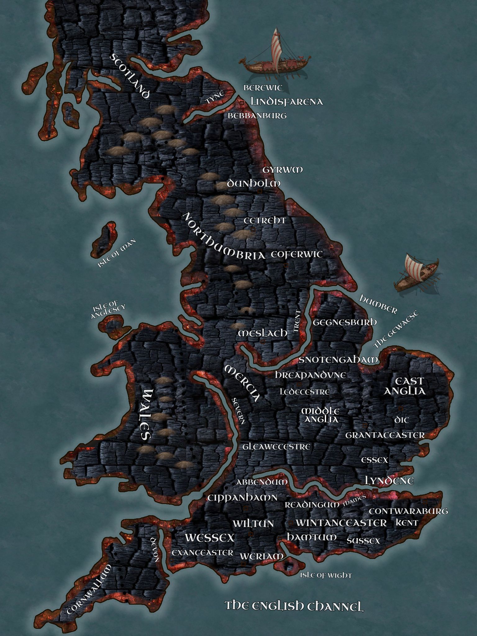 The Last Kingdom burned | Inkarnate - Create Fantasy Maps Online