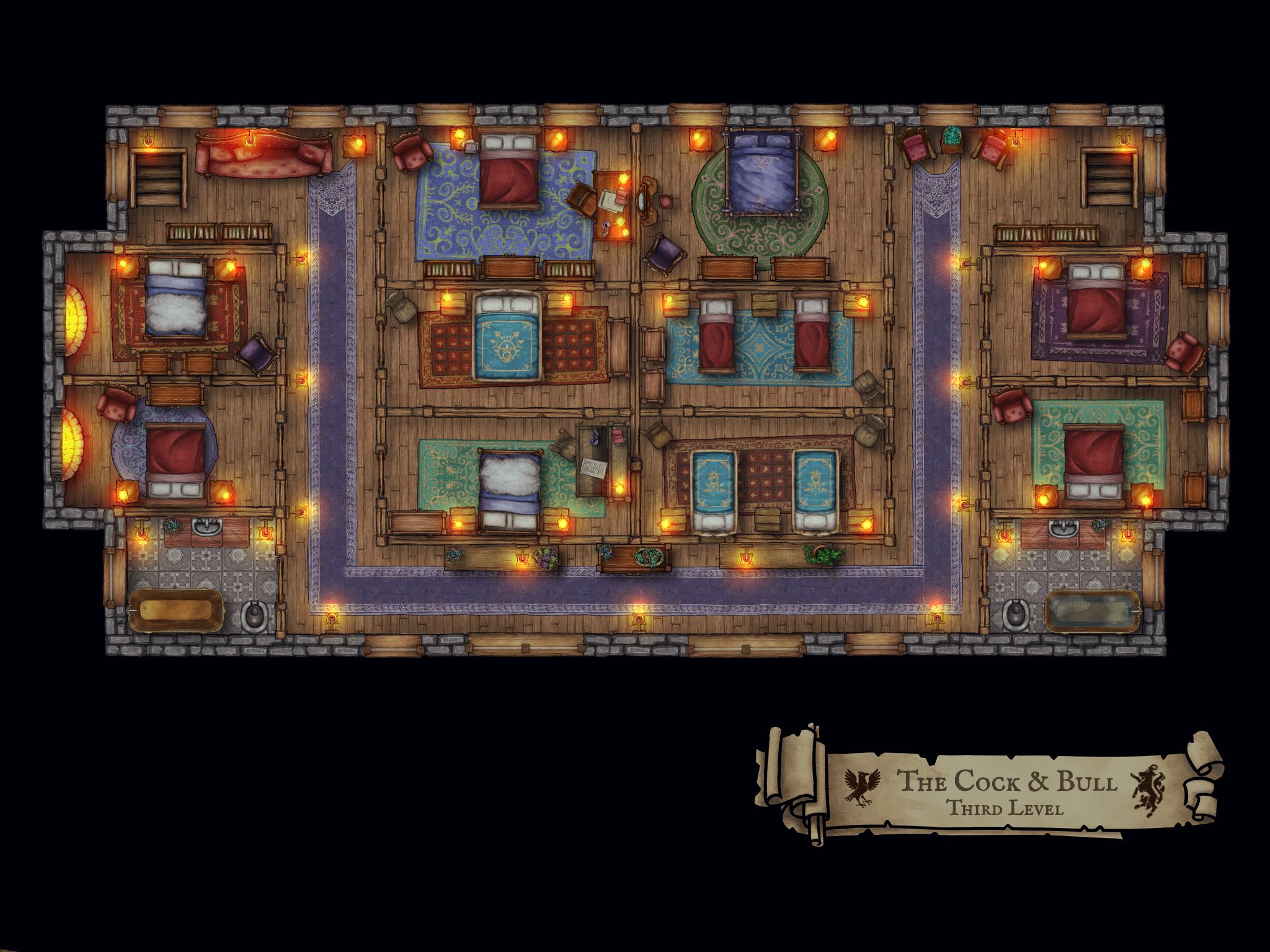Inn and Dancehall (3rd Floor) | Inkarnate - Create Fantasy Maps Online