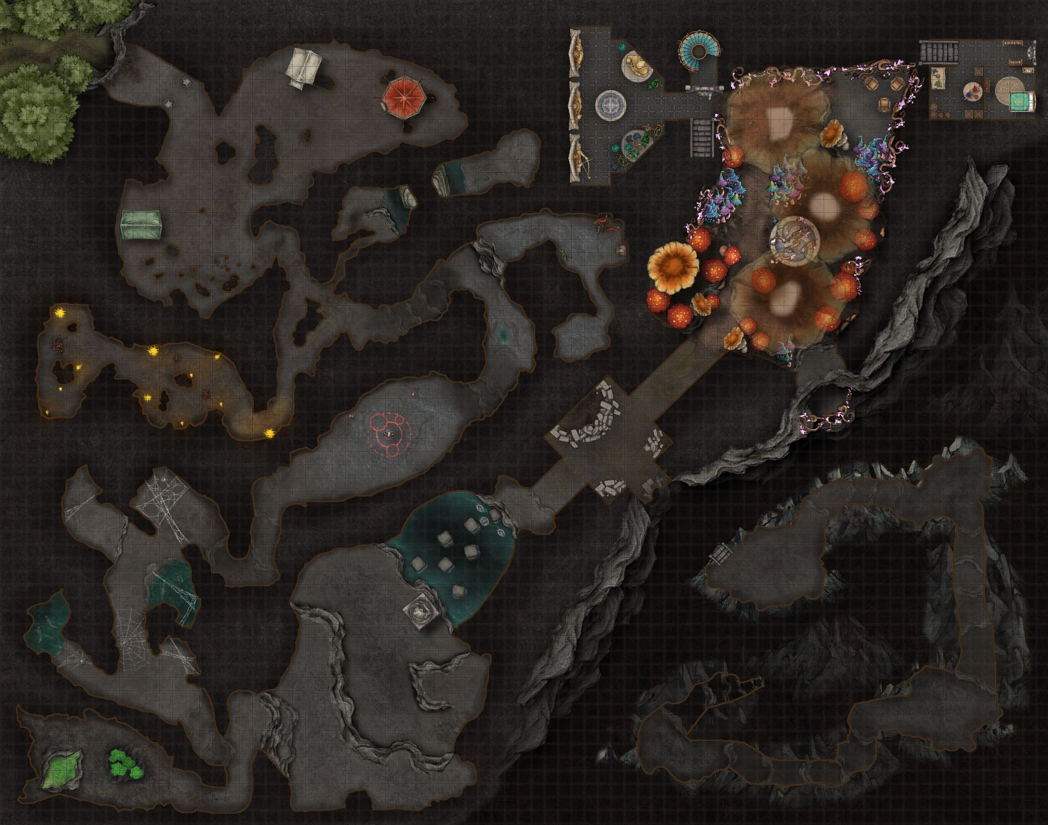 Passage to the Underdark (79x62) | Inkarnate - Create Fantasy Maps Online