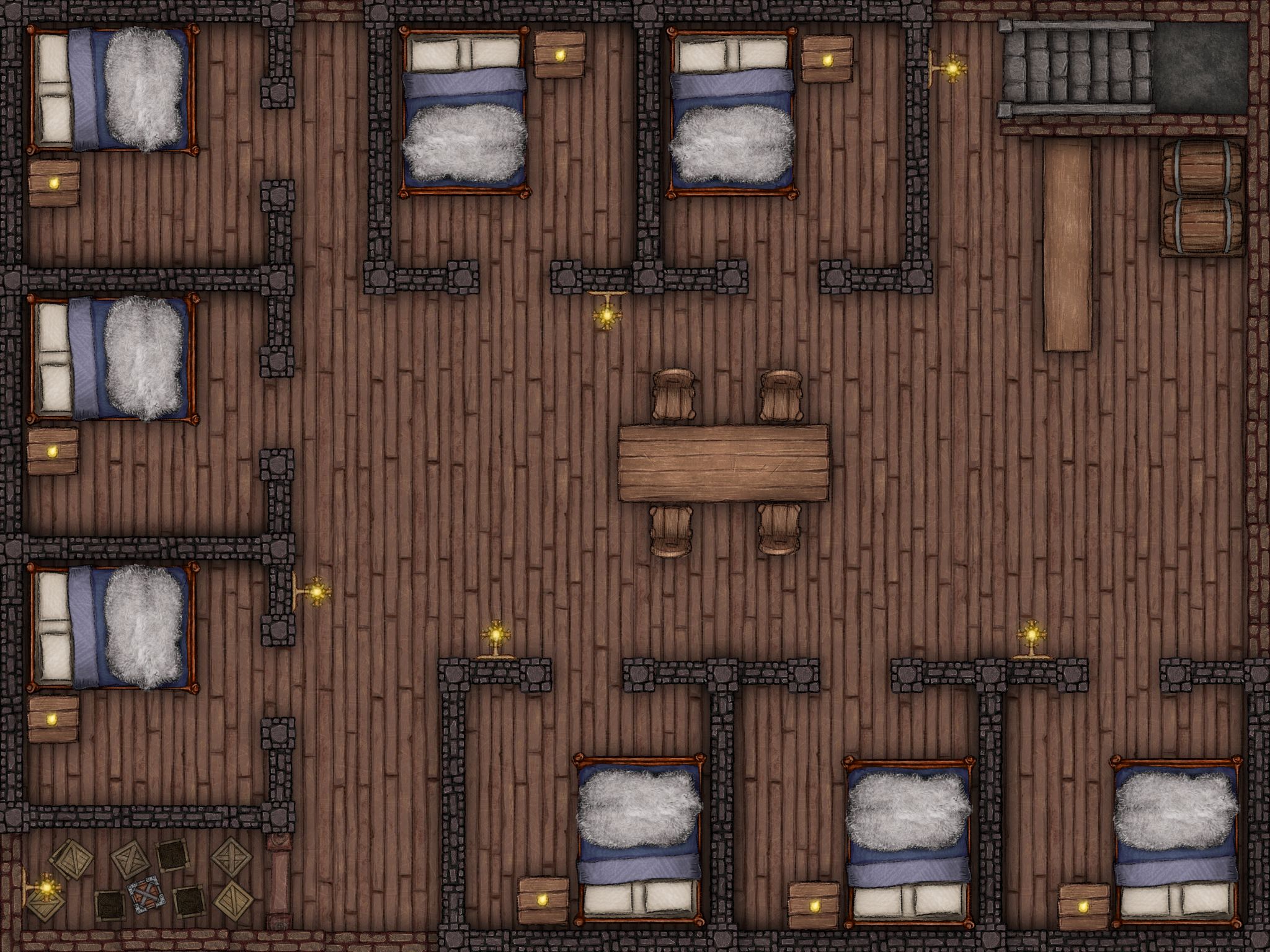 Tavern Fl 2 | Inkarnate - Create Fantasy Maps Online