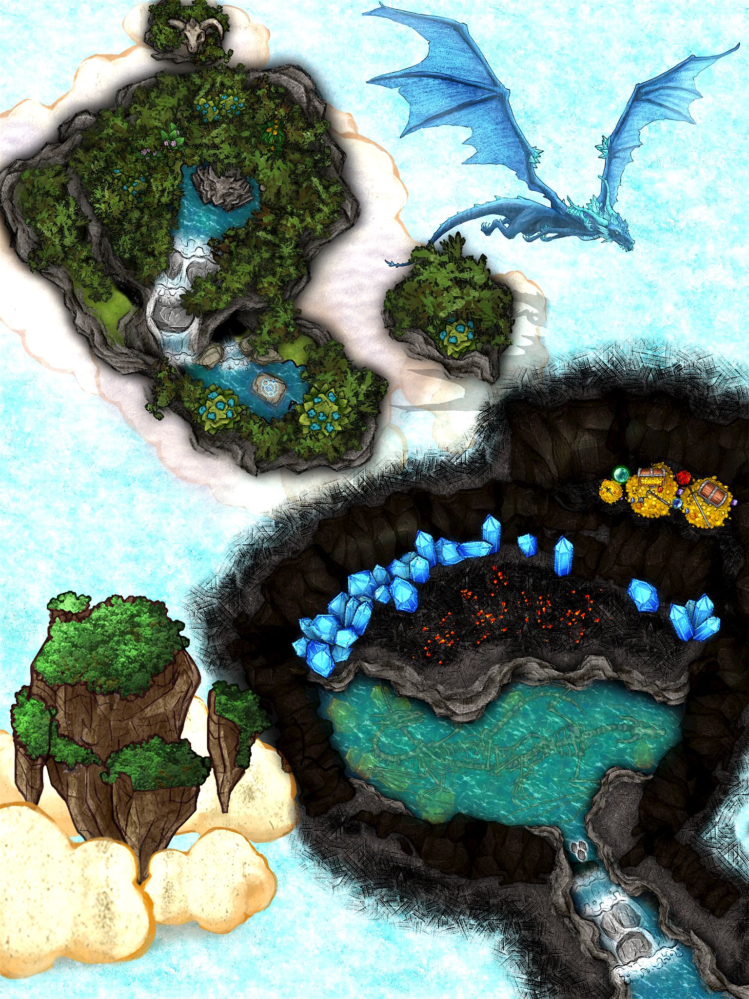 Floating isle | Inkarnate - Create Fantasy Maps Online