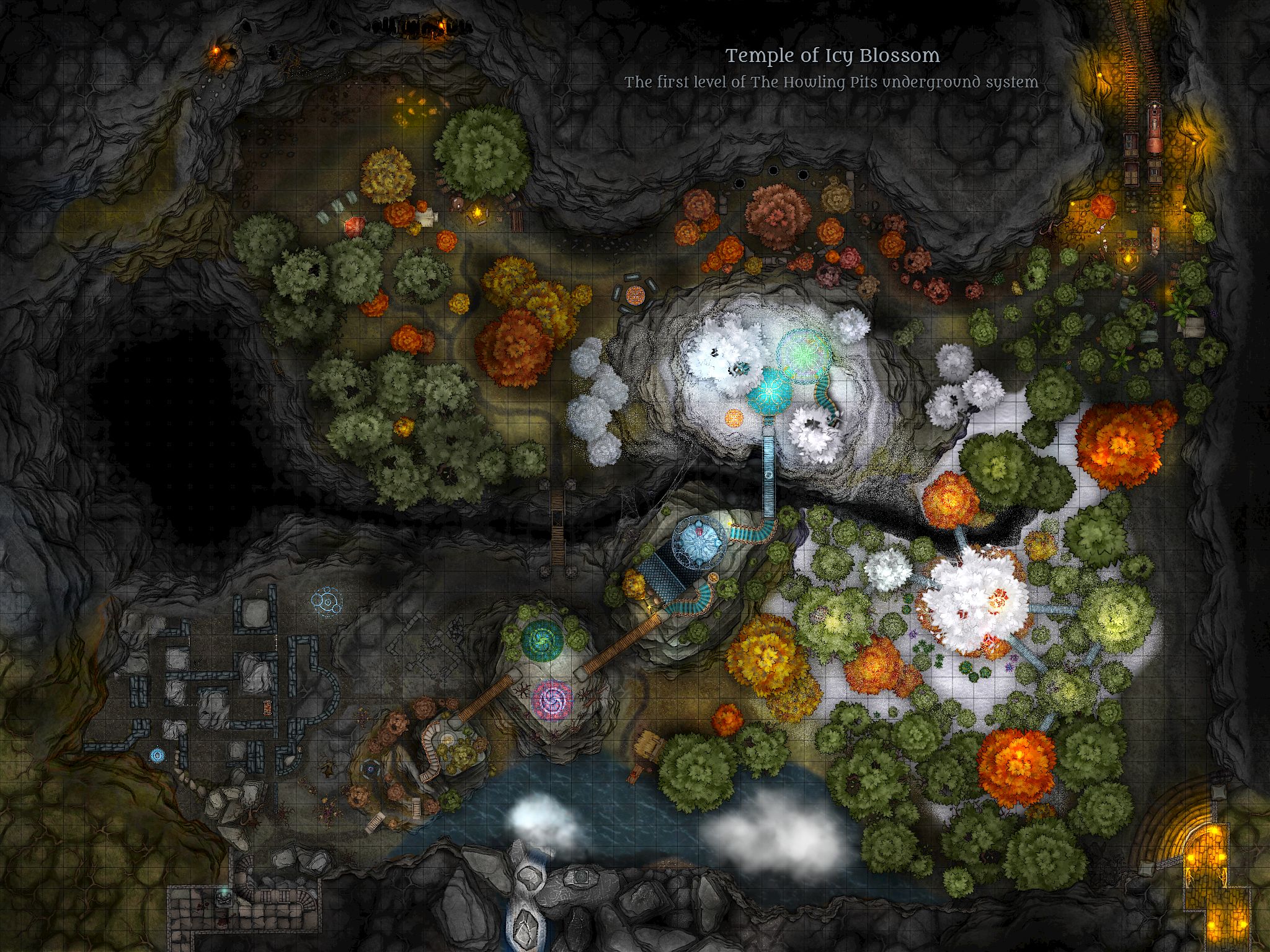 The Temple of Icy Blossom in the Howling Pits | Inkarnate - Create ...