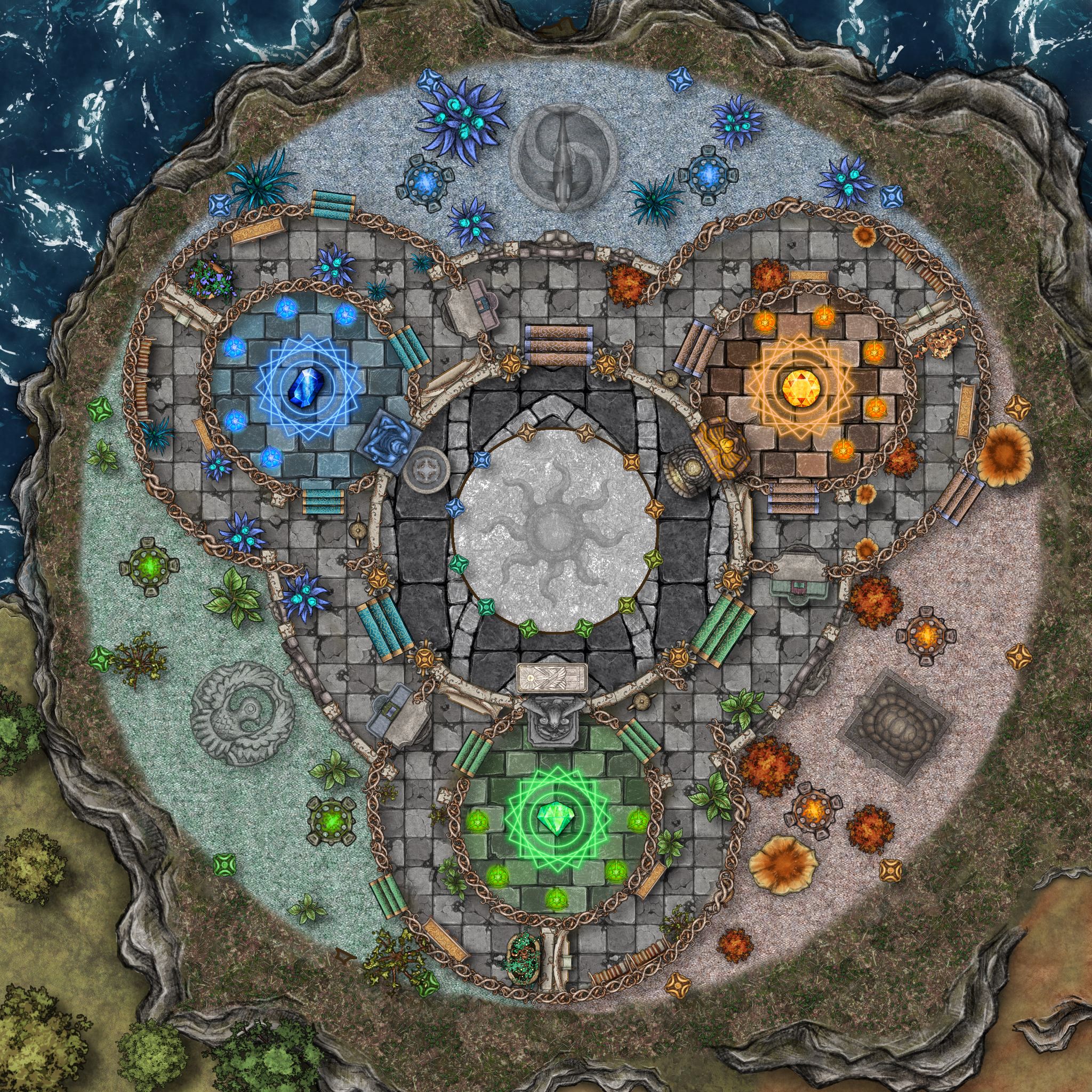 Altar of Earth, Sea, and Sky - Shell challenge | Inkarnate - Create ...