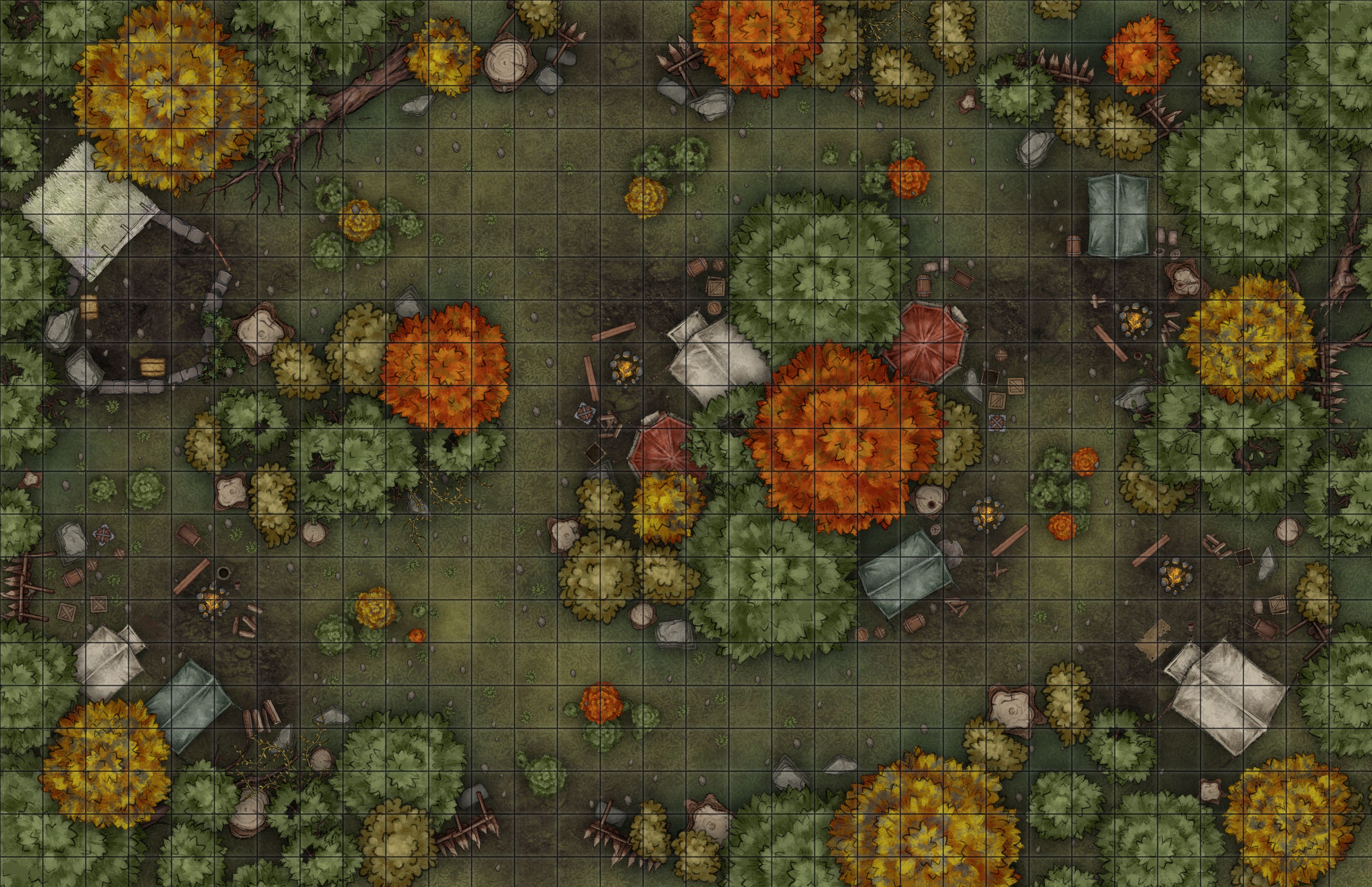 Hidden Forest Camp | Inkarnate - Create Fantasy Maps Online