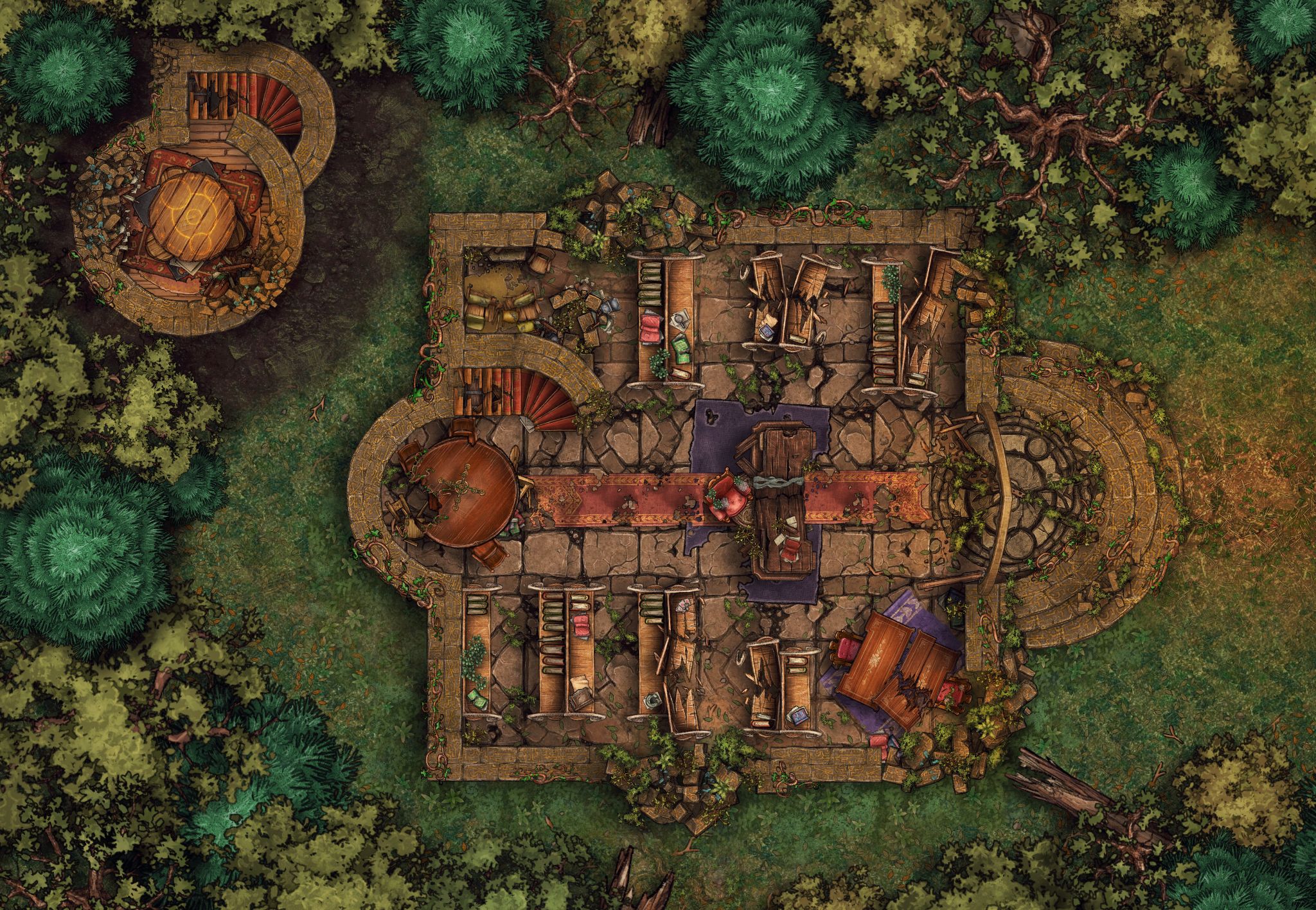 The Abandoned Library | Inkarnate - Create Fantasy Maps Online