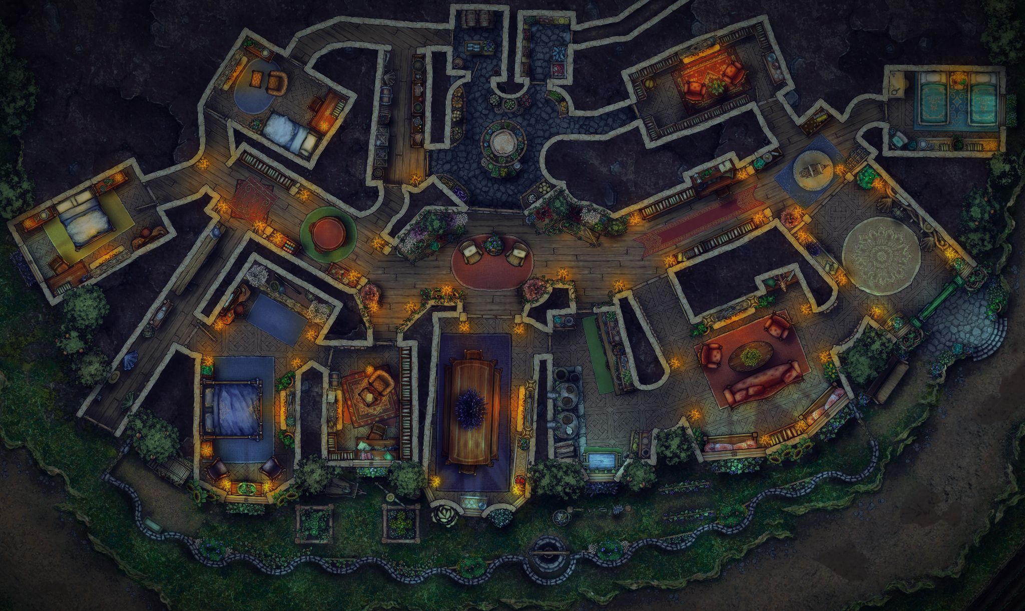 Night in the Halfling Hill House / Hobbit Hole / Bed and Breakfast / B ...