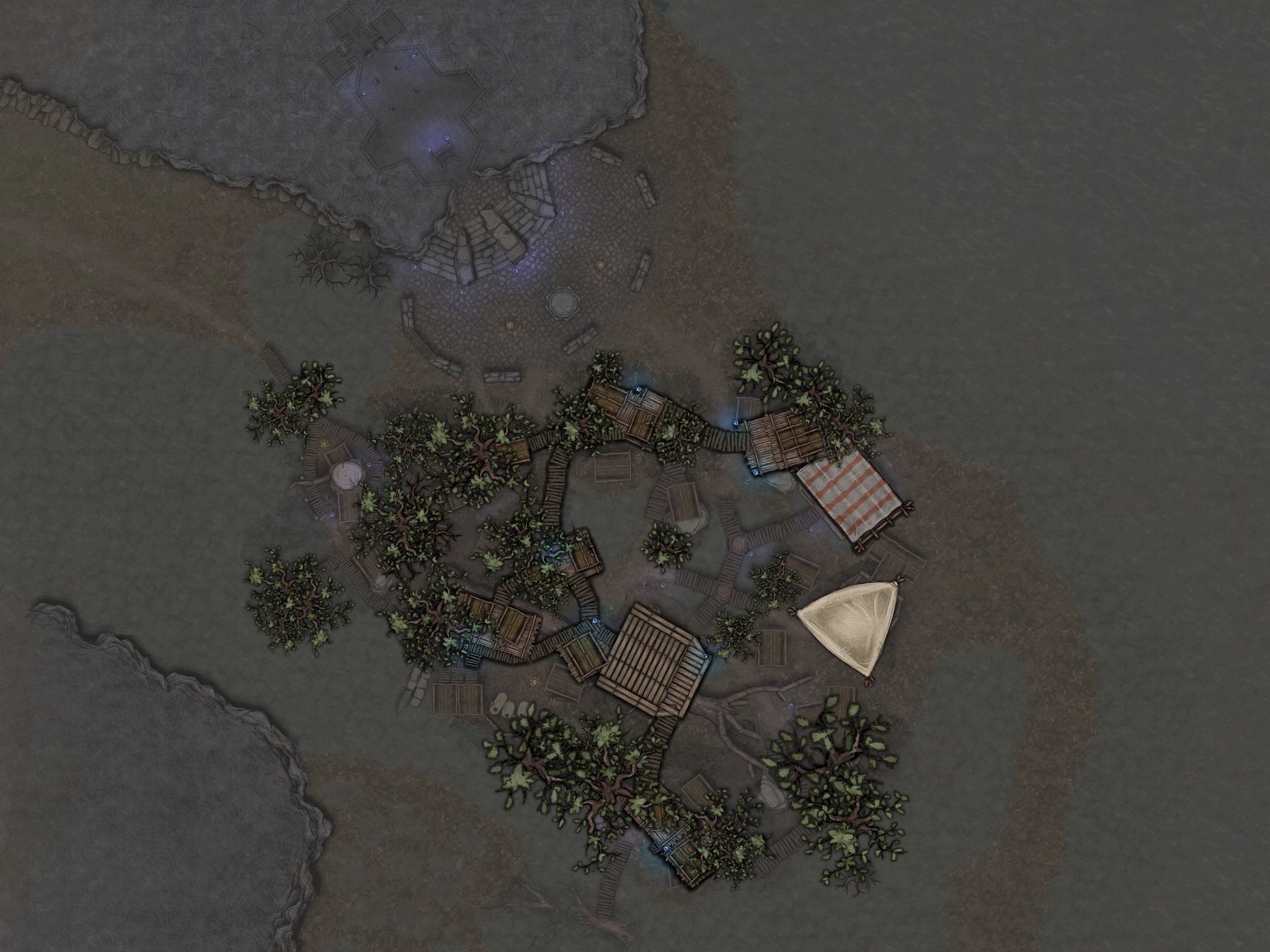 Swamp camp upper floor | Inkarnate - Create Fantasy Maps Online